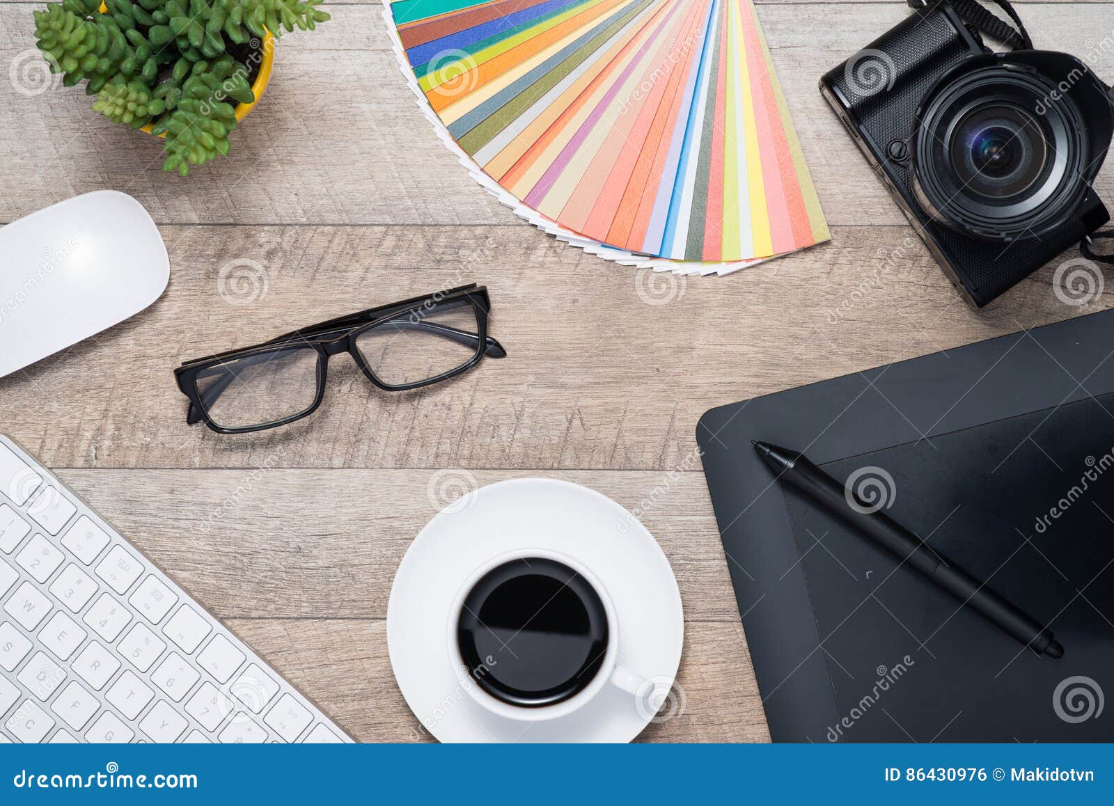 Concept of Designer Work Station. Stock Photo - Image of equipment ...