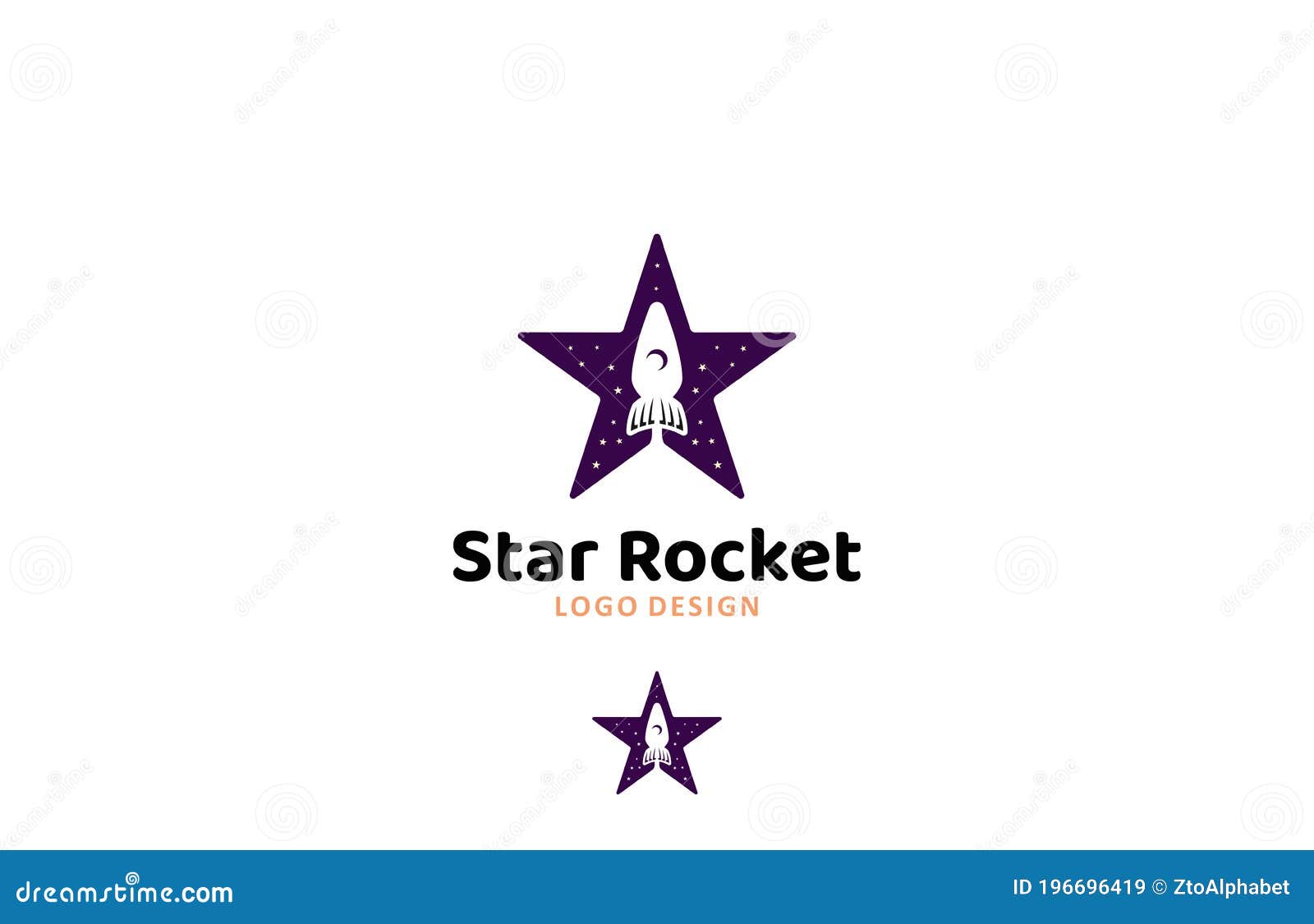 Rocket Star Launch Logo Template Stock Vector - Illustration of graphic ...