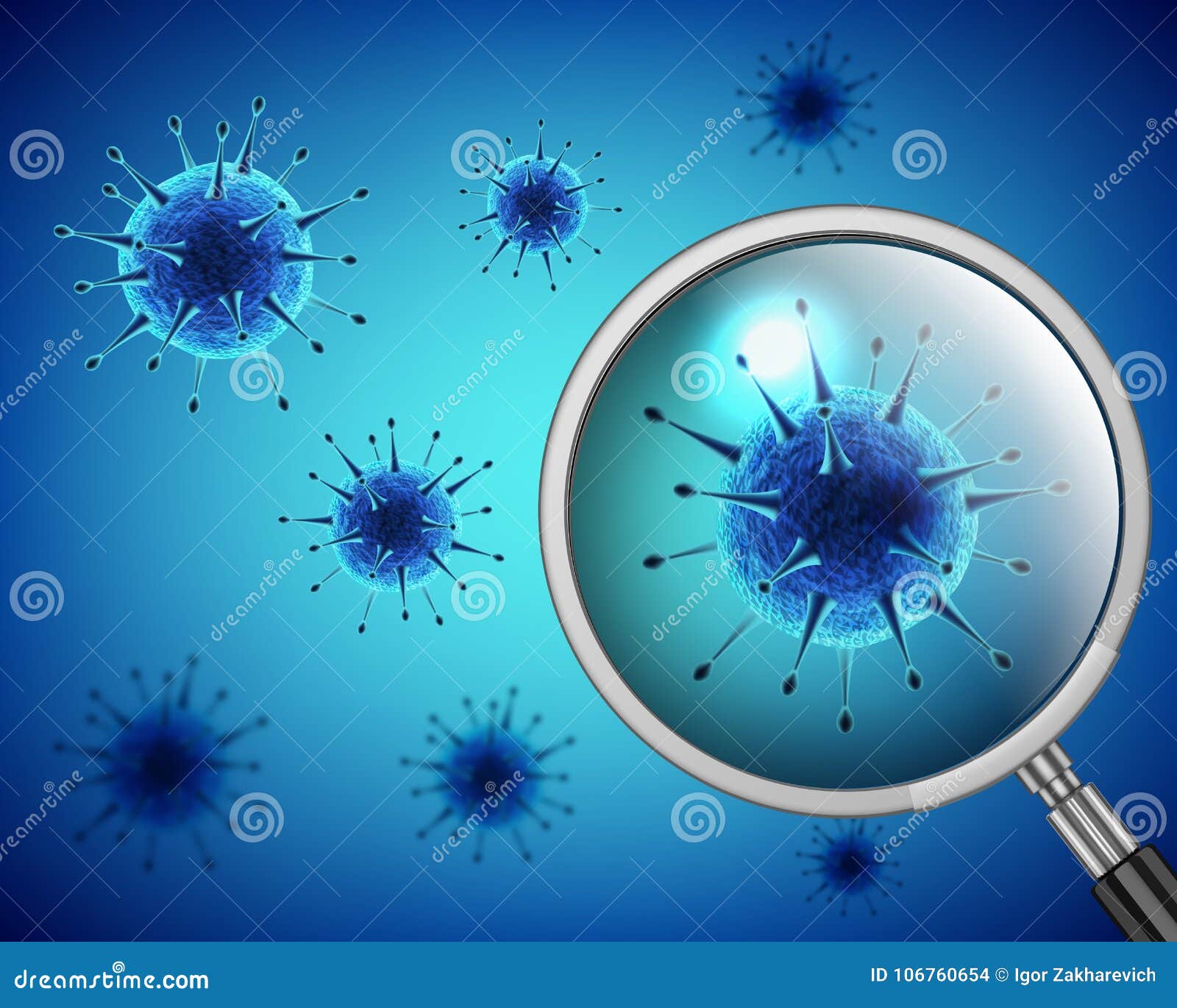Concept of Detecting Virus Cell Stock Illustration - Illustration of ...