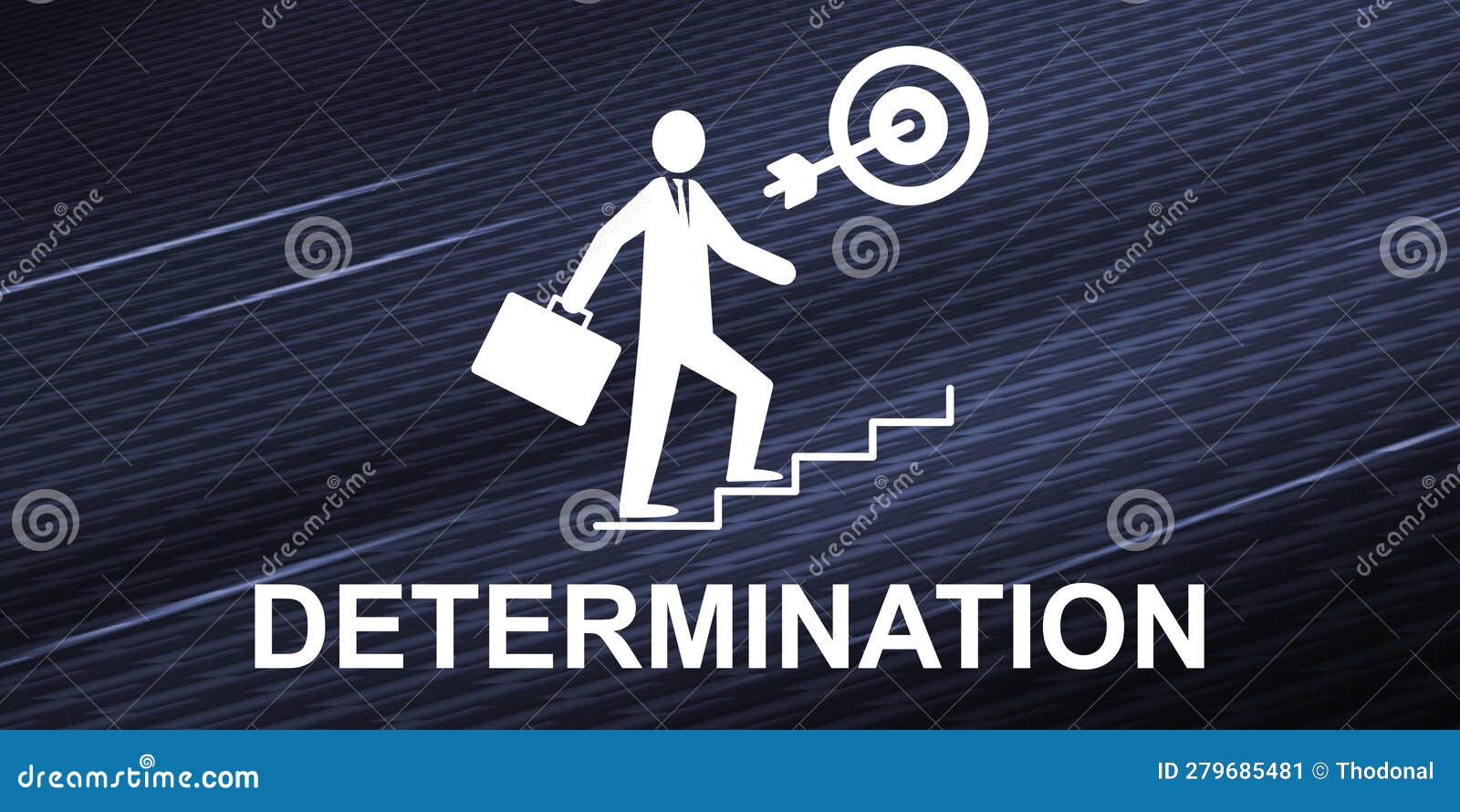 Concept of determination stock illustration. Illustration of positive ...