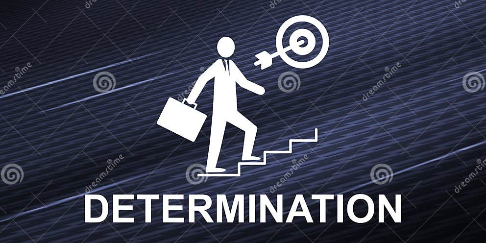 Concept of determination stock illustration. Illustration of positive ...
