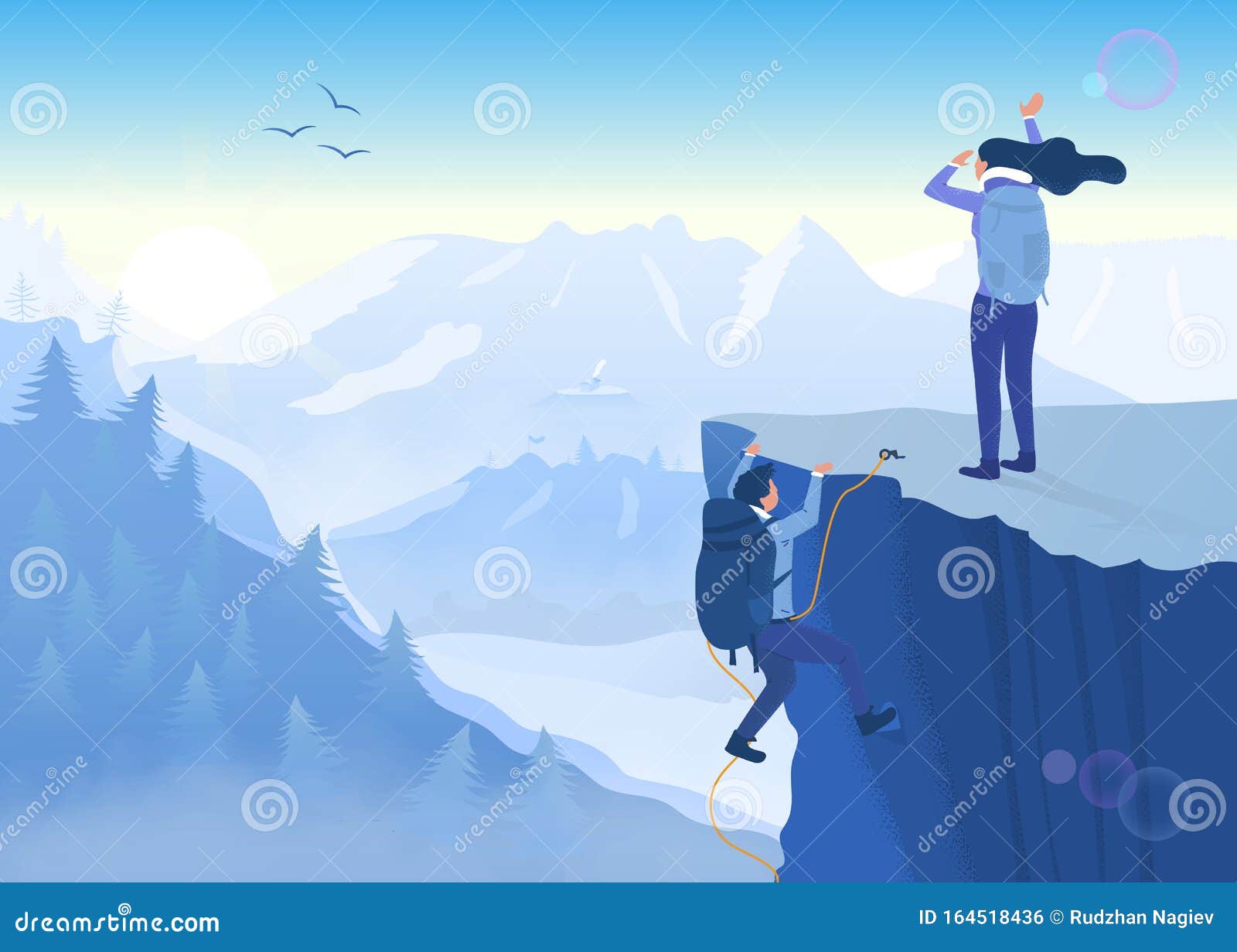 Concept Of Determination, Perseverance Vector Illustration ...