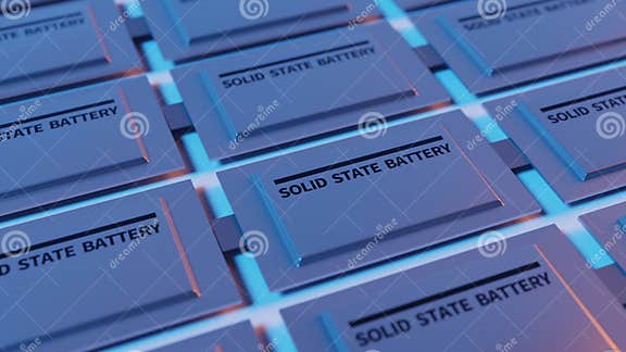 Concept of Developing All-solid-state Batteries for Electric Vehicles, 3d Rendering Stock ...