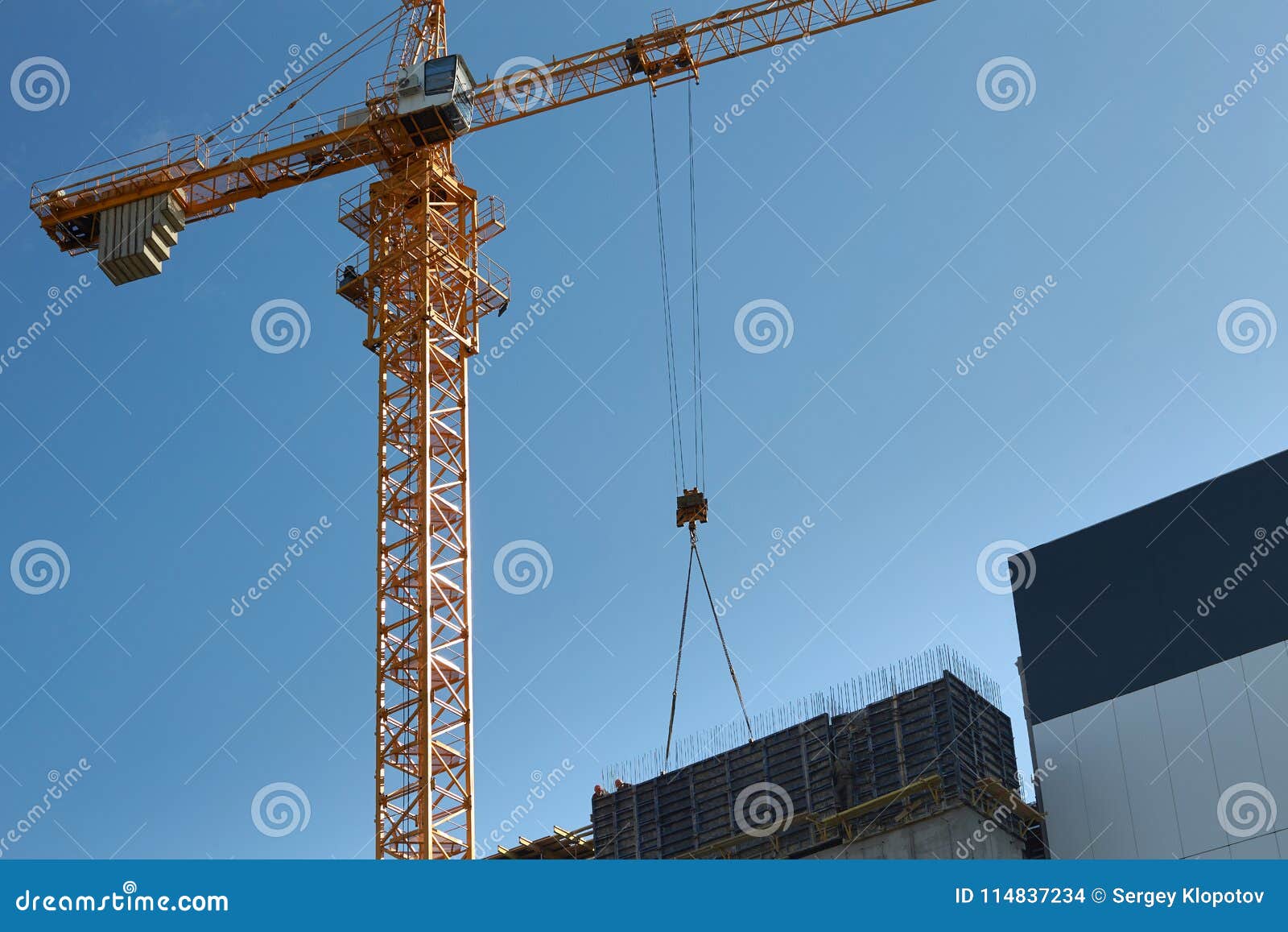 The Concept of Development of Construction in Cities. Stock Photo ...