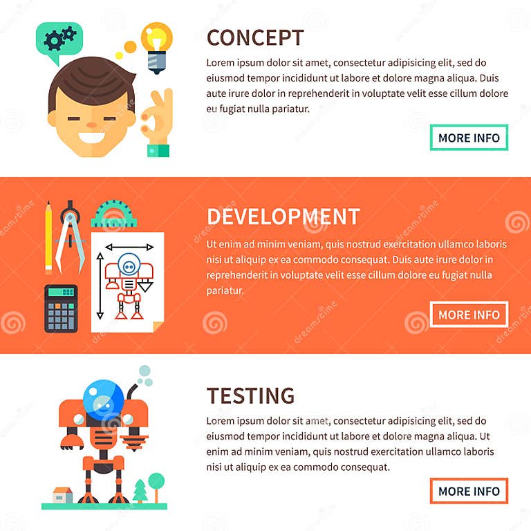 Concept, Development, Testing in the Business. Stock Vector ...