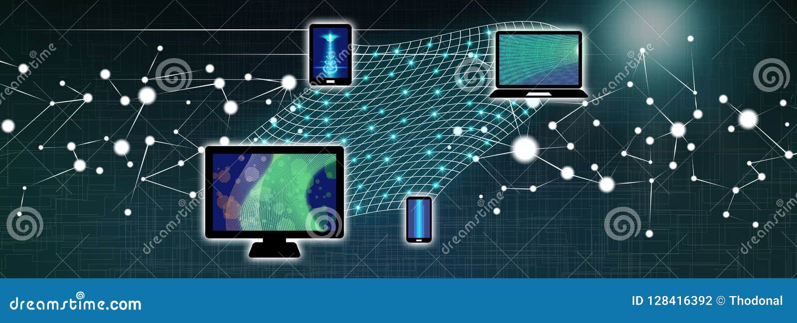 Concept of Device Connection Stock Illustration - Illustration of ...