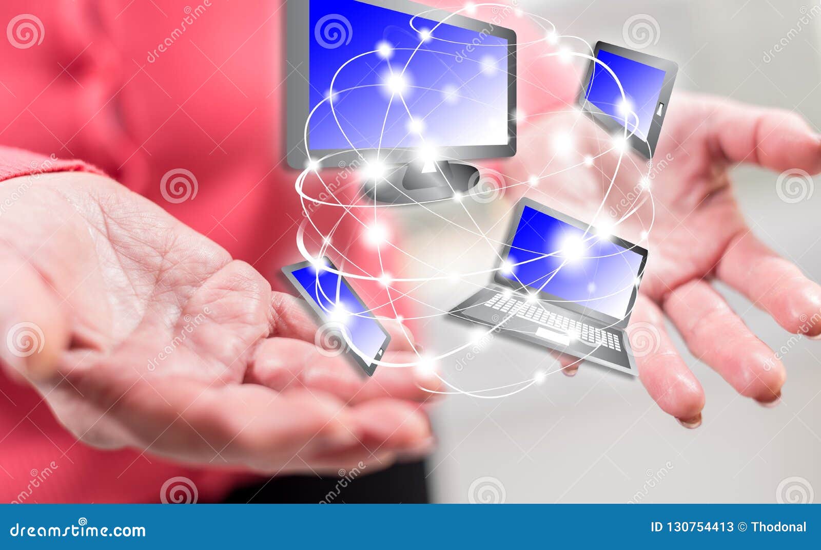Concept of Devices Connection Stock Image - Image of network, business ...