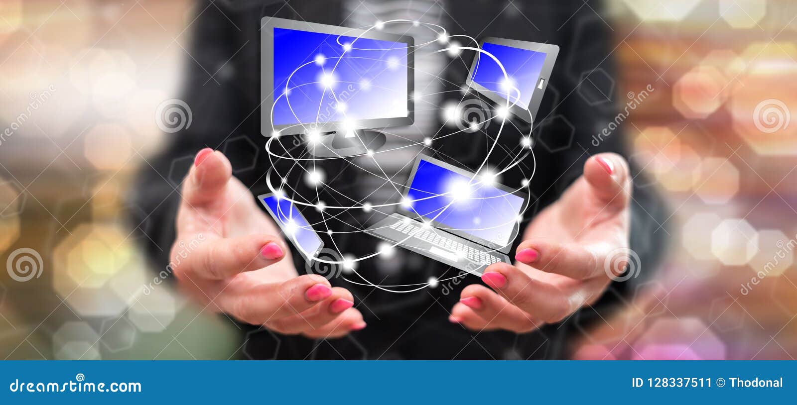 Concept of Devices Connection Stock Image - Image of connection ...