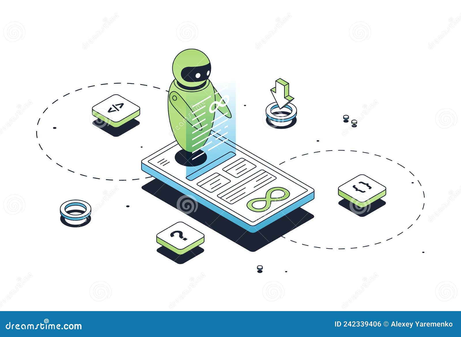 Concept of DevOps stock vector. Illustration of business - 242339406