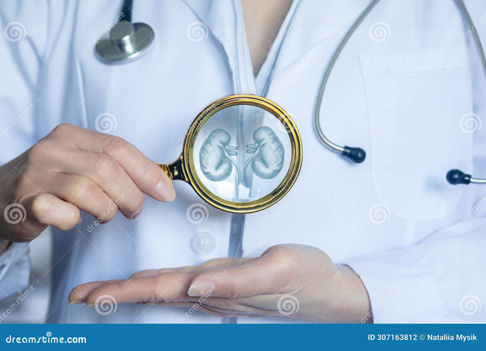 Concept of Diagnosis and Examination of the Kidneys of a Patient Stock ...