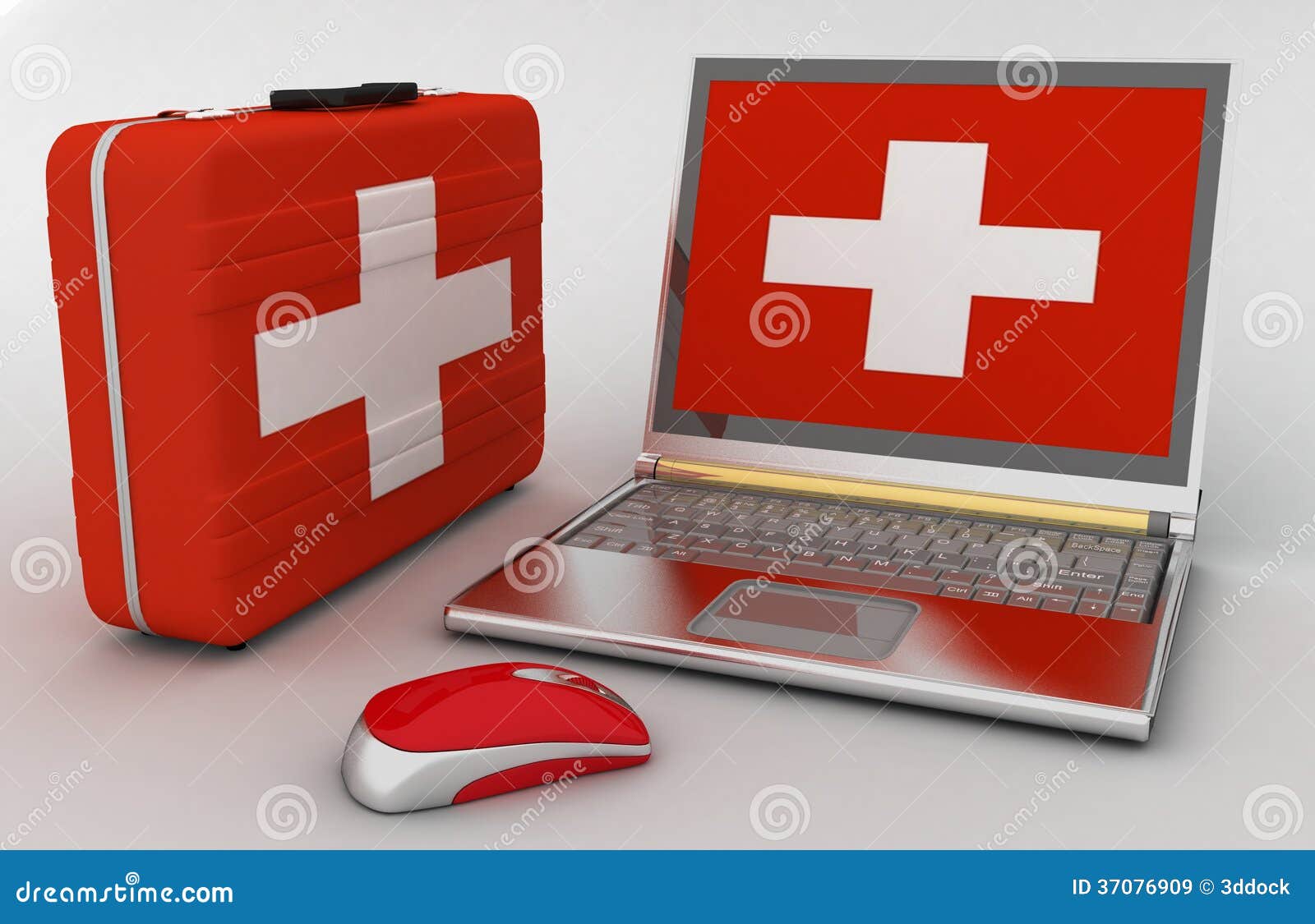 Concept of Diagnosis and Repair of Computer Stock Illustration ...