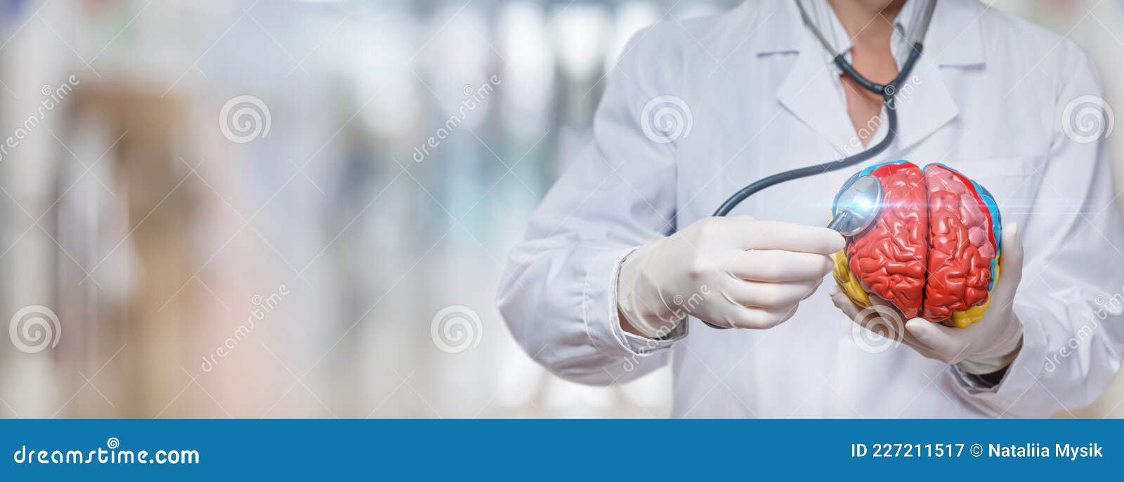 Patient Brain Testing Using Encephalography At Medical Center Stock ...