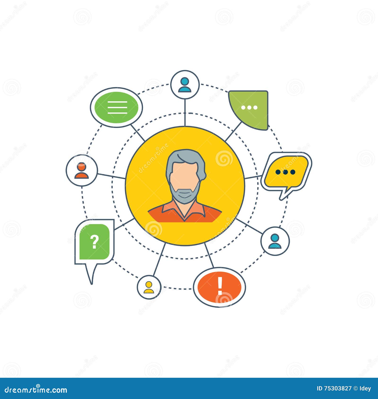 The Concept of Dialogue, Speech Bubbles with Symbols Communication ...