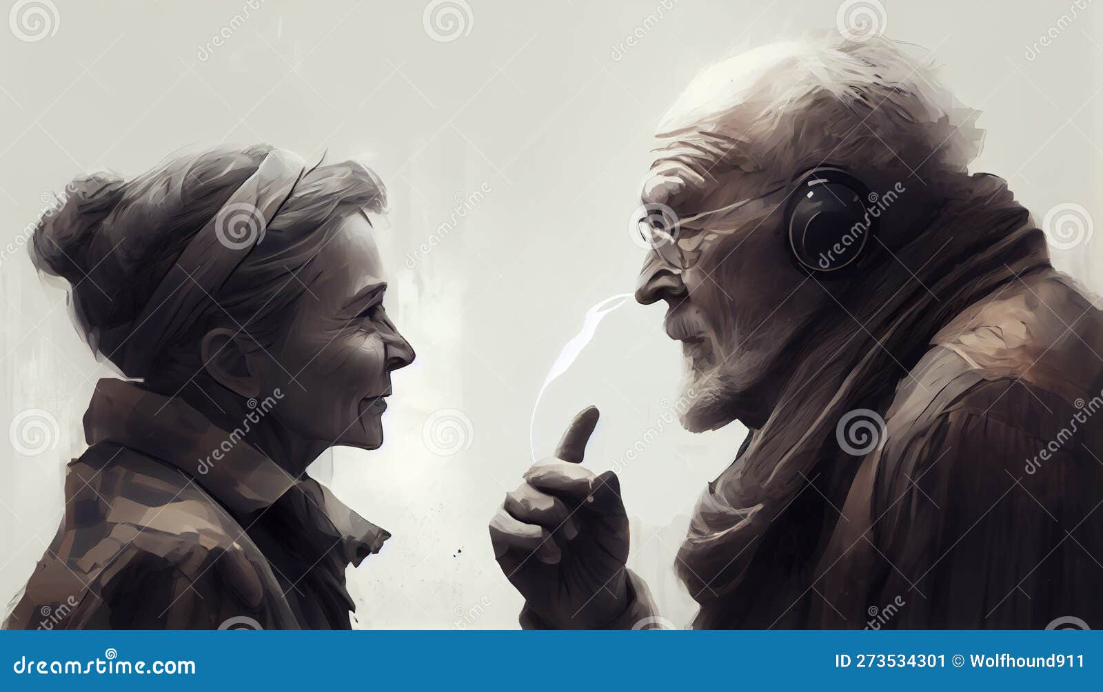 Concept of Dialogue and Understanding. Generate Ai. Stock Illustration ...