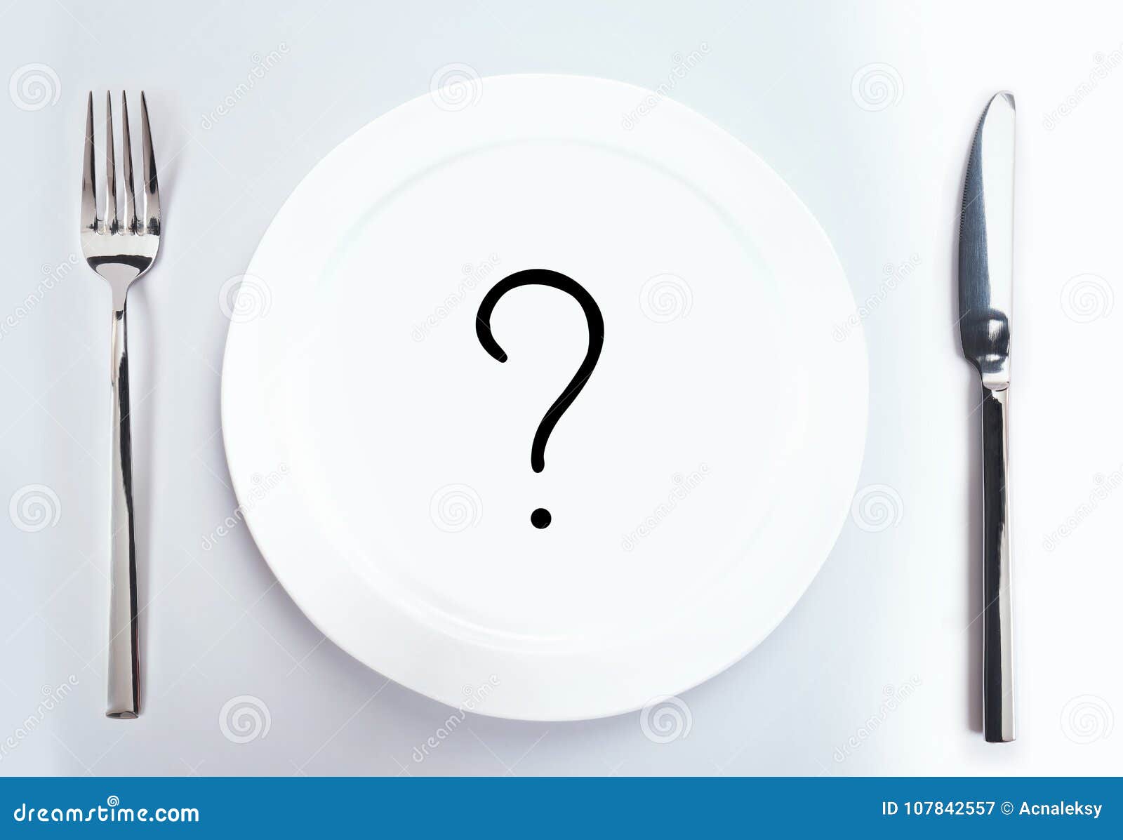 Plate With A Question Mark On Desk Royalty-Free Stock Photo ...
