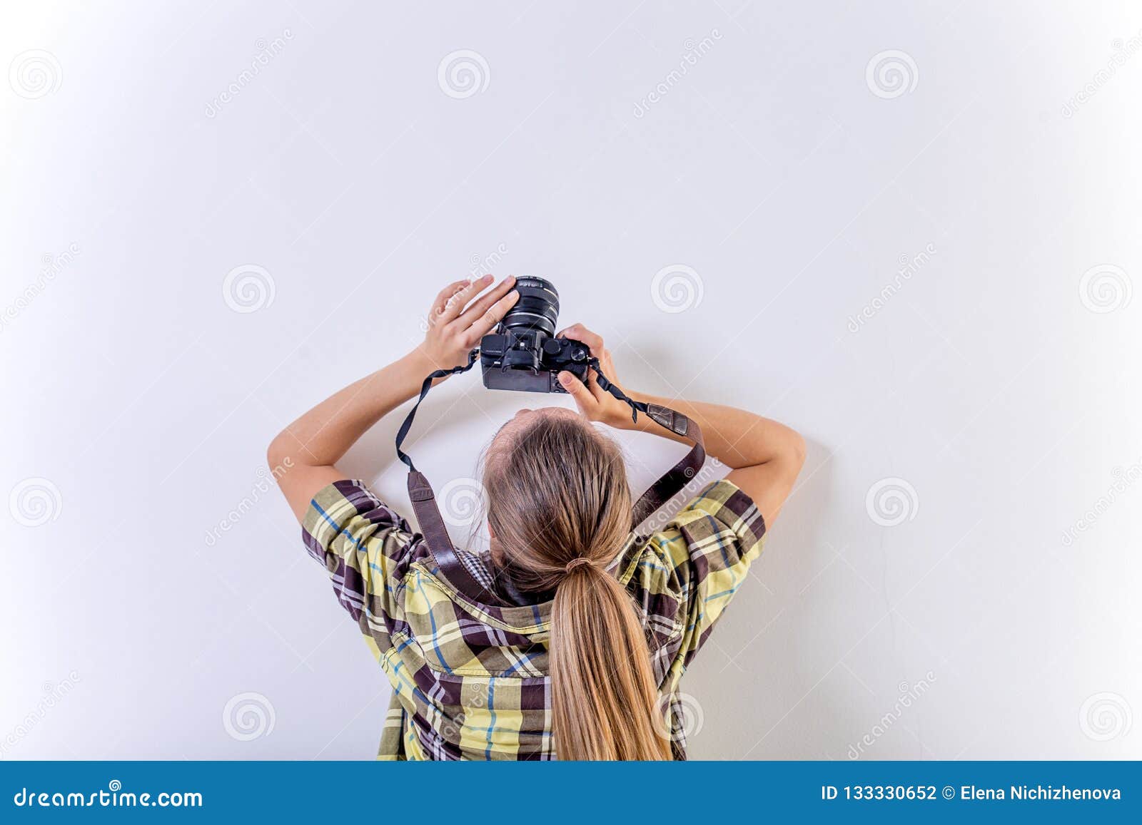 Different Photographer Poses: Bending, Squatting, Lying Down Stock ...