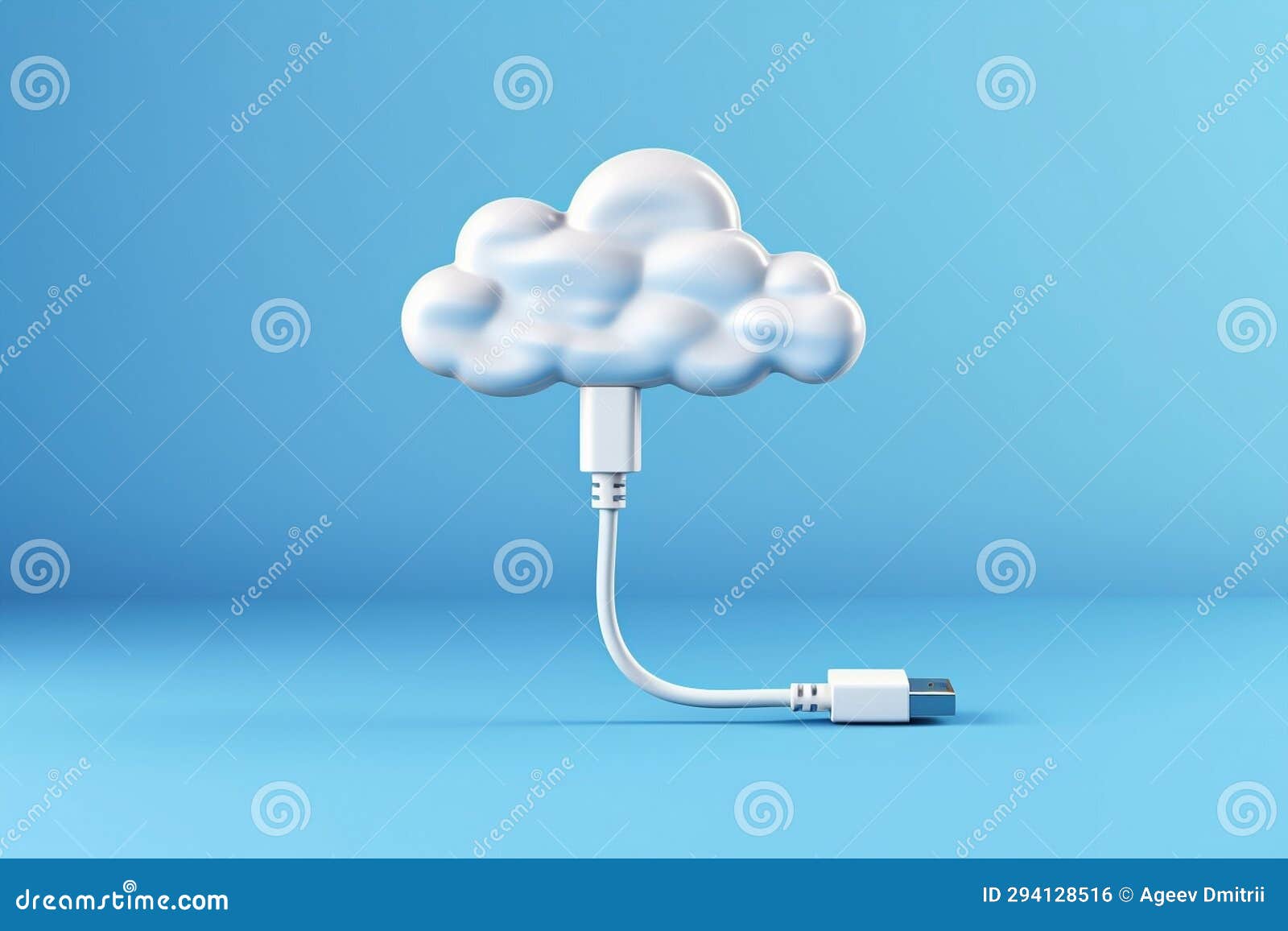 Cloud Blue Technology Connect Concept Computing Stock Illustration - Illustration of storage ...