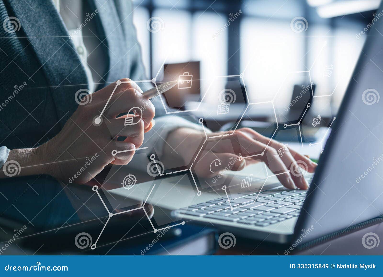 The Concept of Digital Business Process Management Stock Image - Image ...