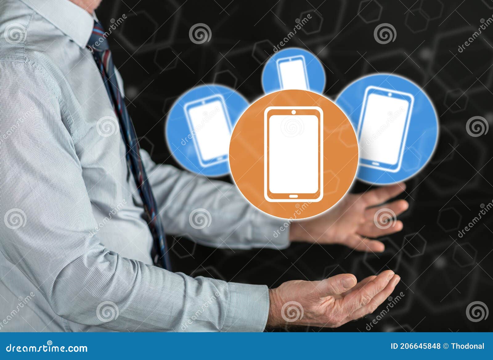 Concept of Digital Communication Stock Photo - Image of email ...