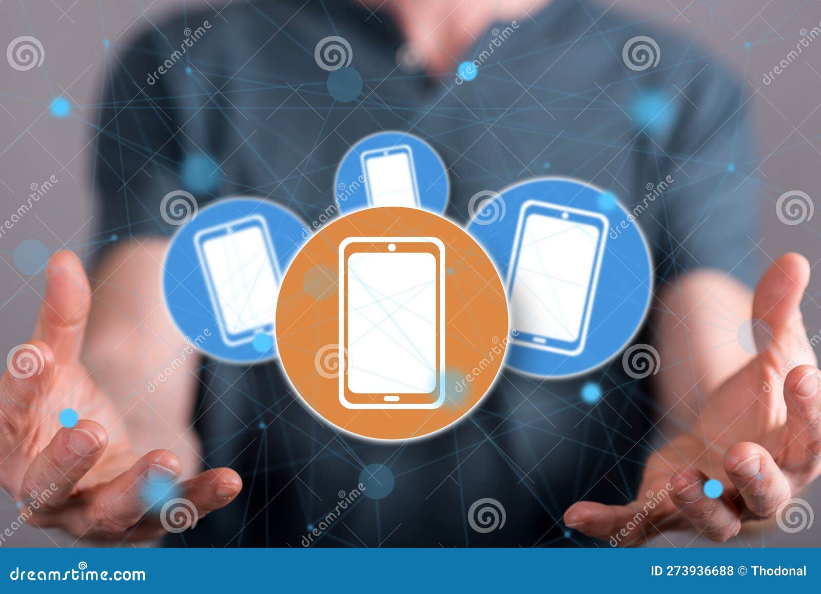 Concept of Digital Communication Stock Photo - Image of internet ...