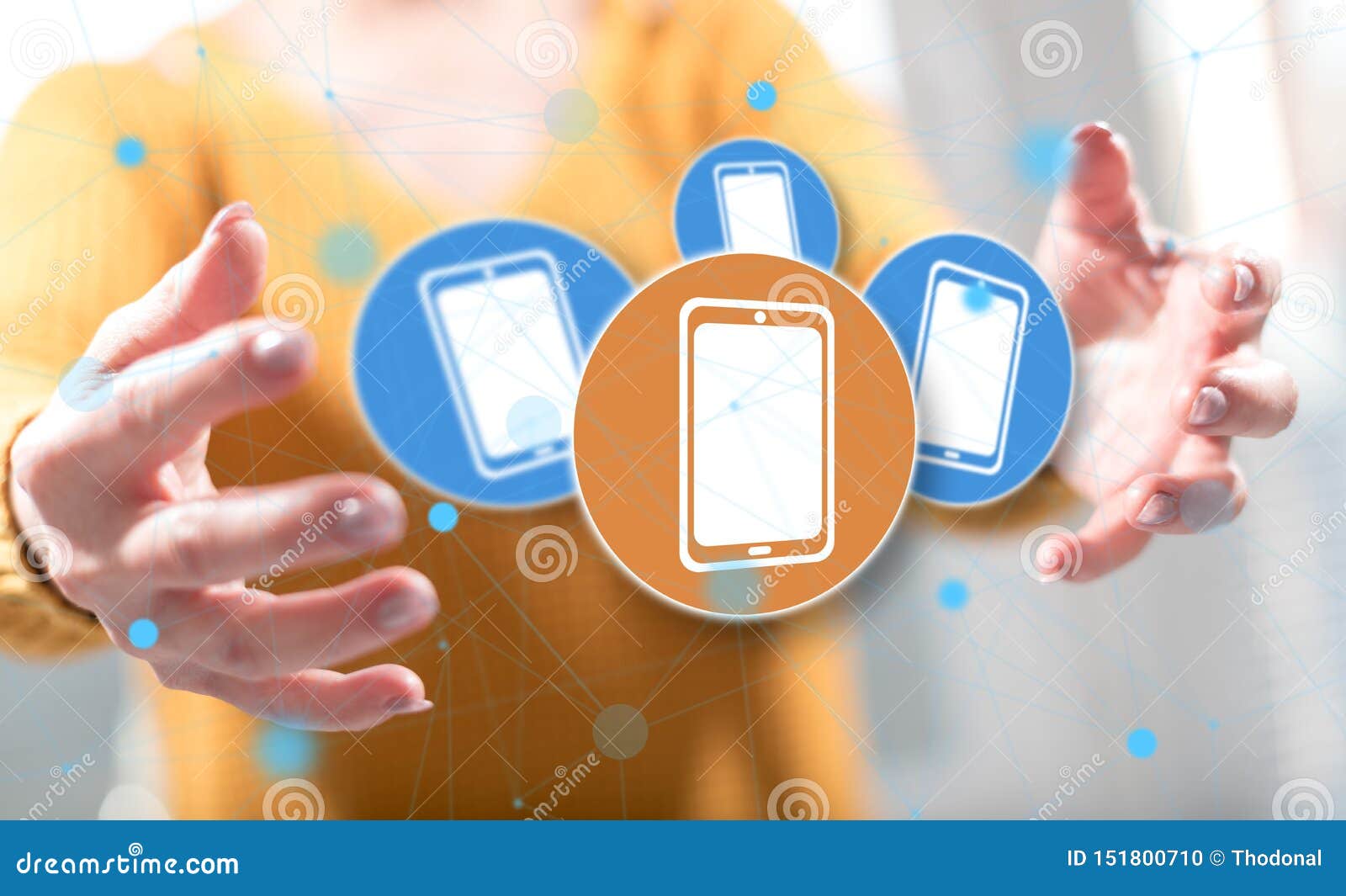 Concept of Digital Communication Stock Photo - Image of connection ...