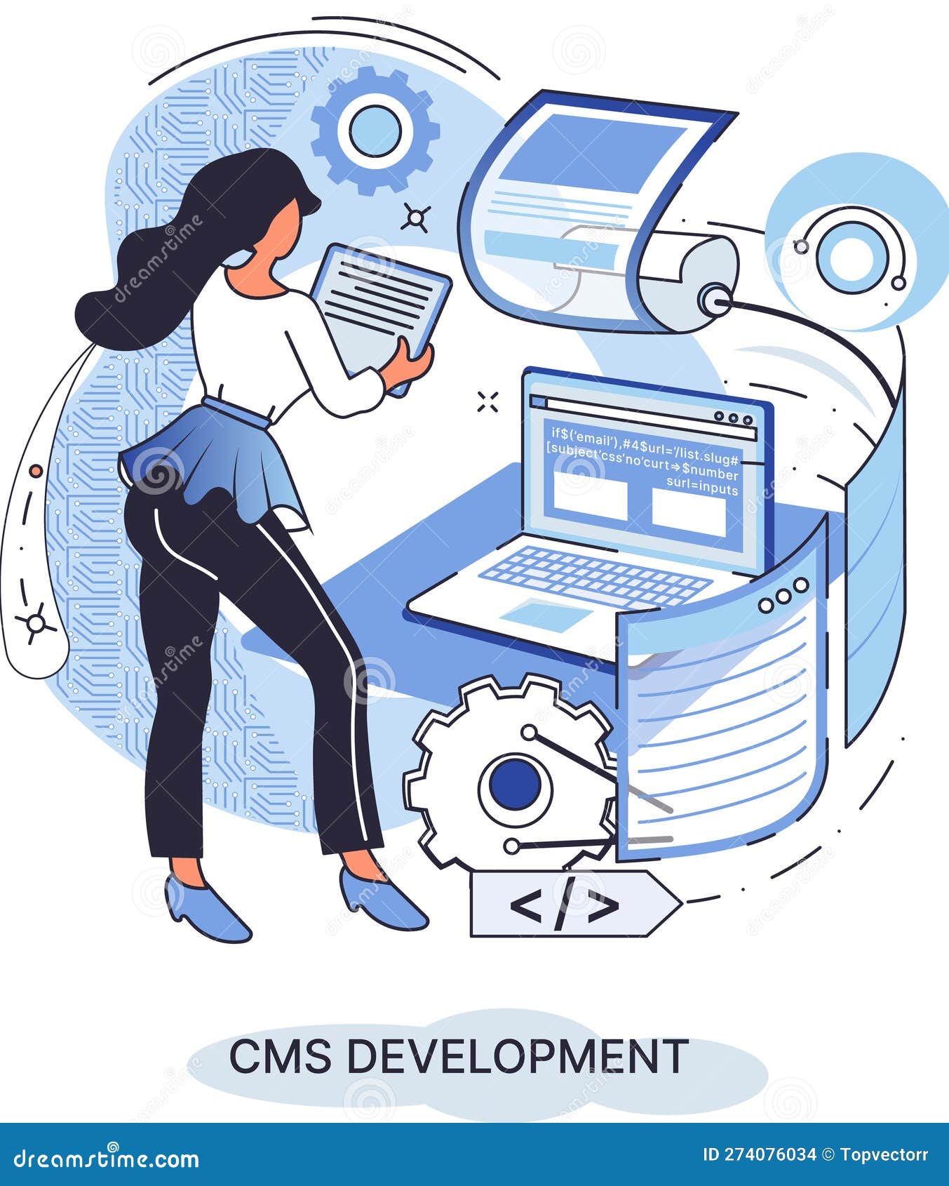Concept of Digital Content Management System, CMS Development Software ...