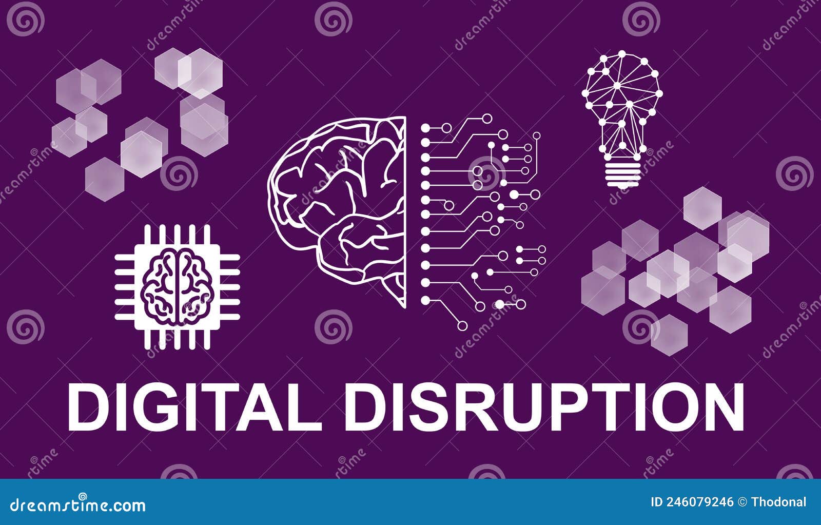 Concept of Digital Disruption Stock Illustration - Illustration of ...