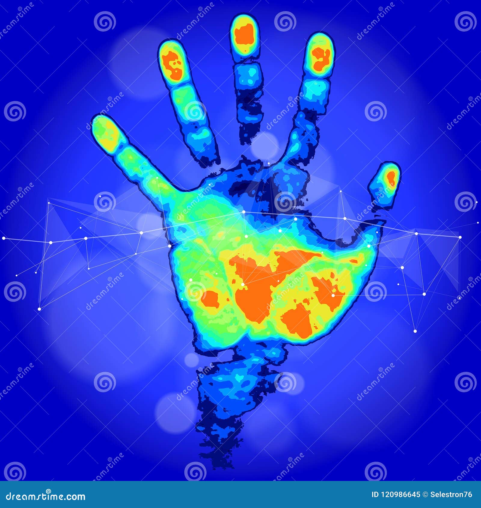 Hand Print Vector Free Download