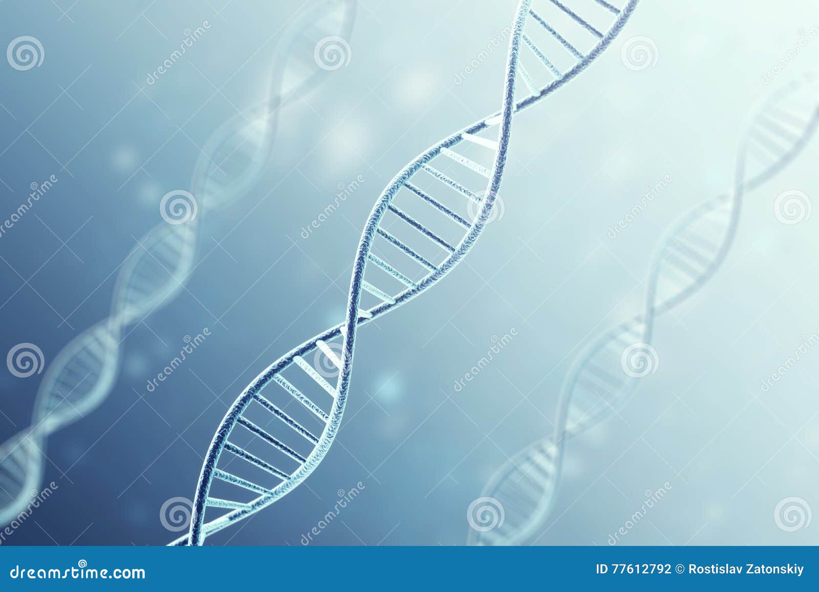 Concept Digital Illustration DNA Structure. 3d Rendering Stock ...