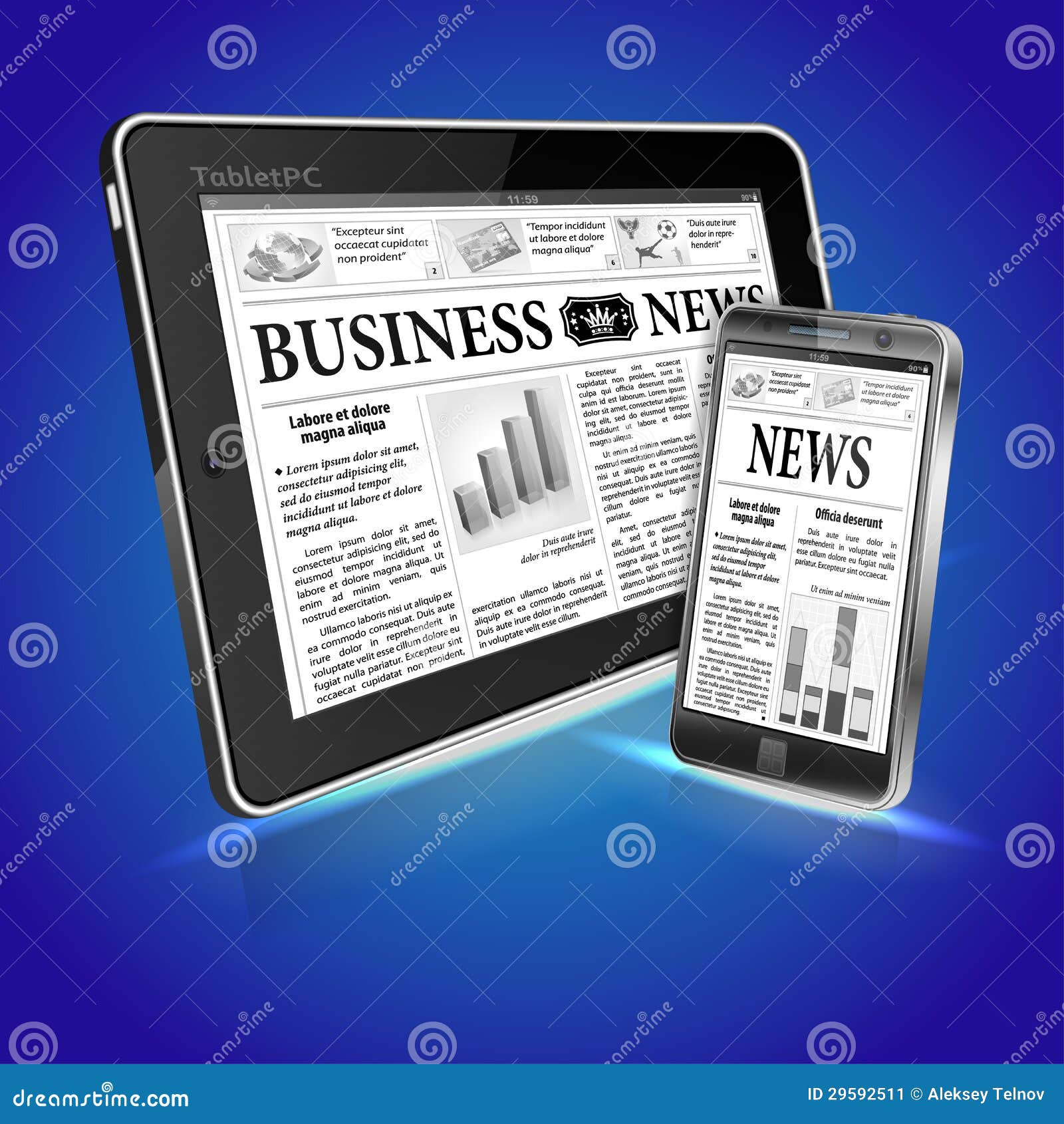 Concept - Digital News stock vector. Illustration of business - 29592511
