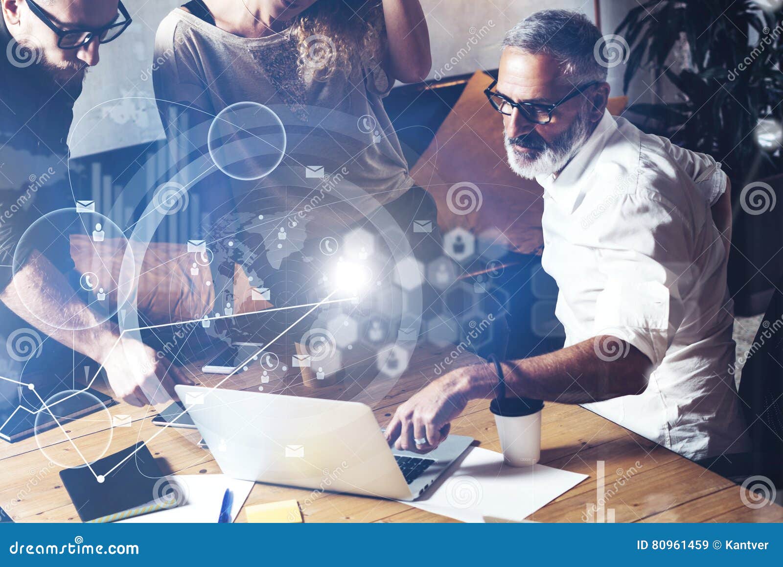 Concept of Digital Screen ,virtual Connection Icon,diagram, Graph ...