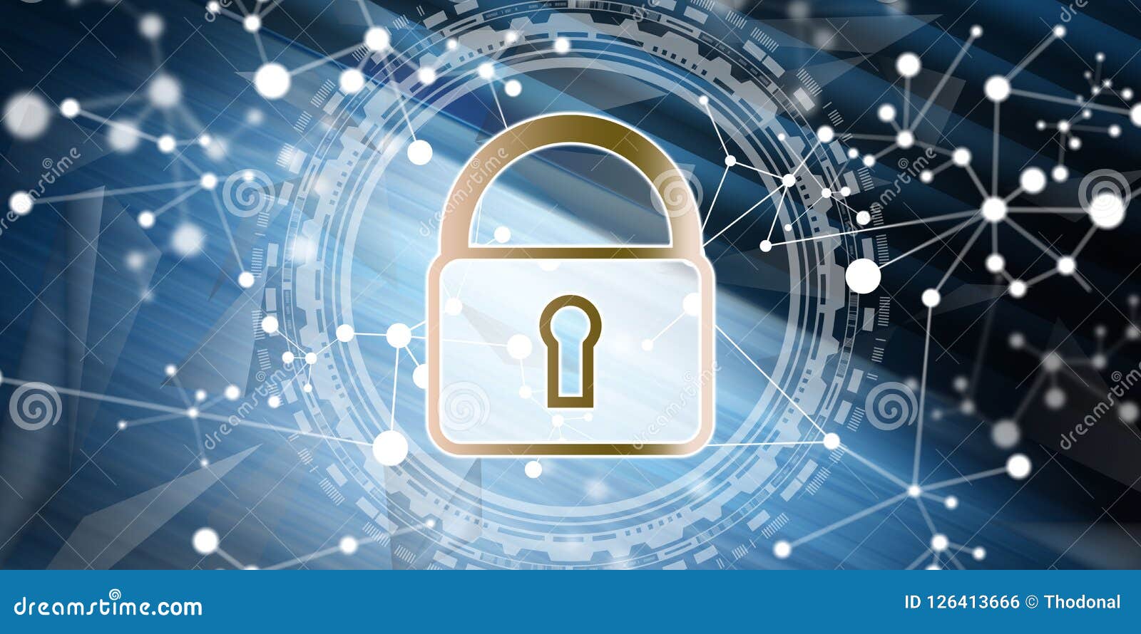 Concept of Digital Security Stock Illustration - Illustration of safe ...