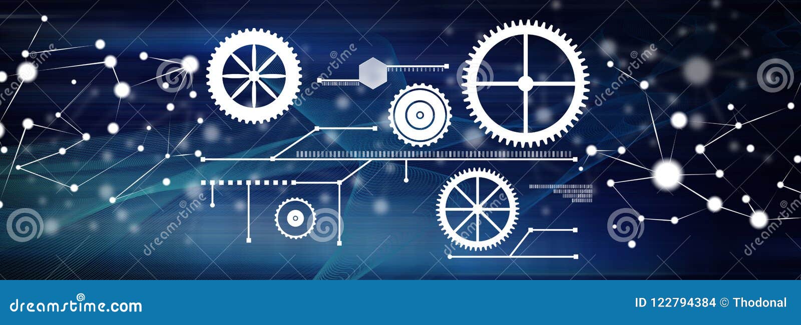 Concept of Digital Technology Stock Illustration - Illustration of ...