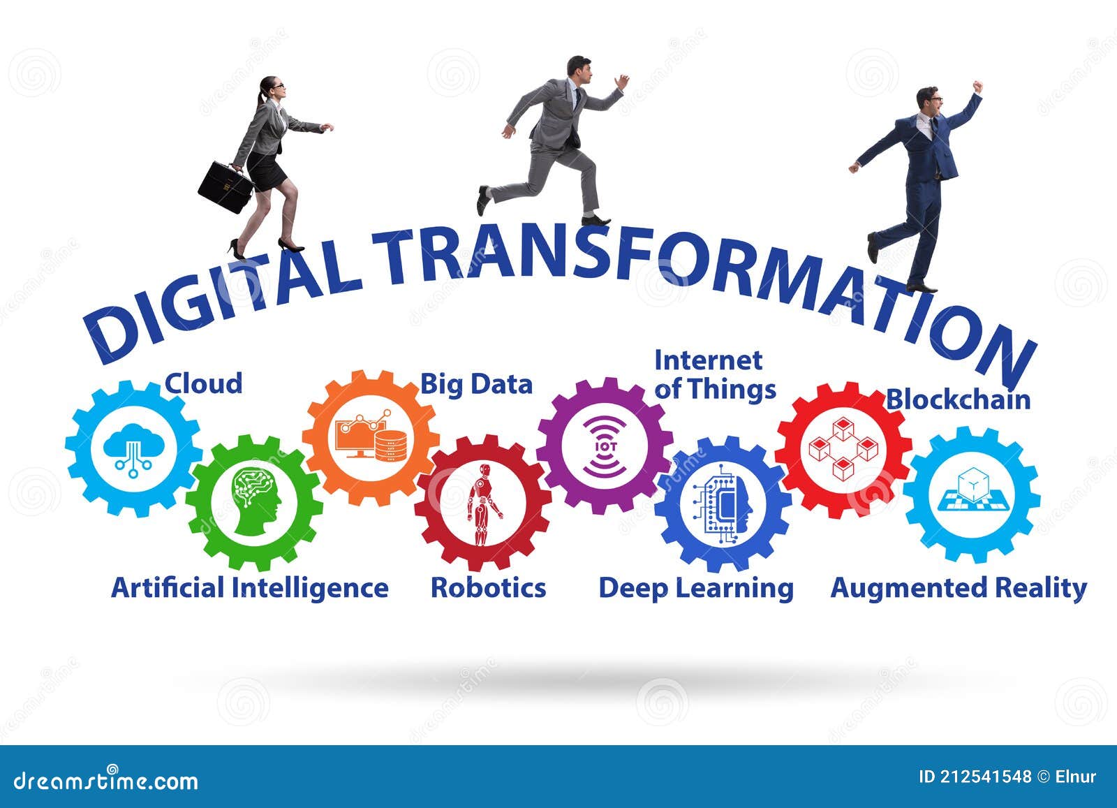 Concept of Digital Transformation with Business People Stock Photo ... Concept of Digital Transformation with Business People Stock Photo ...