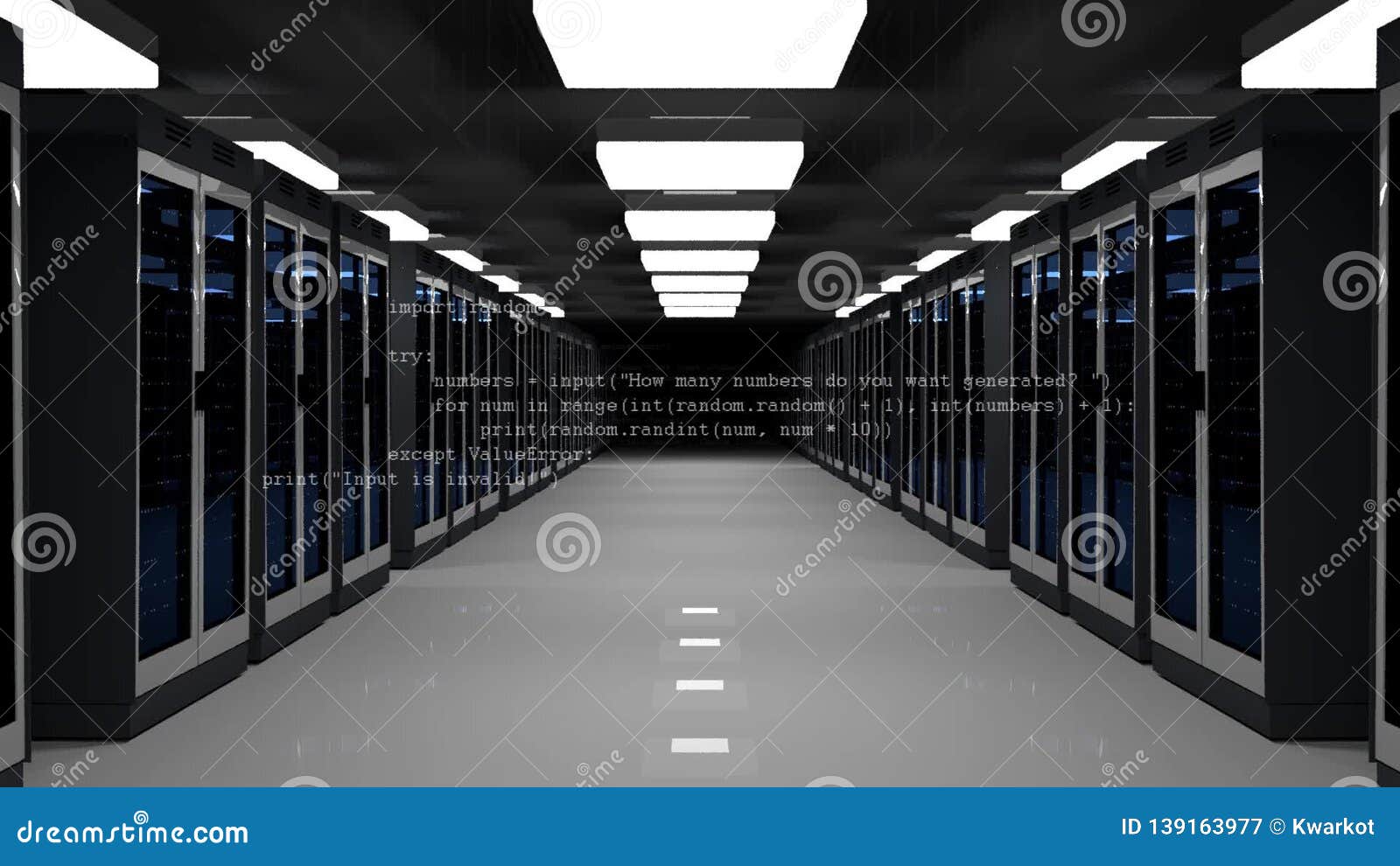 The Concept of: Digitalization of Information Flow Moving through Rack ...