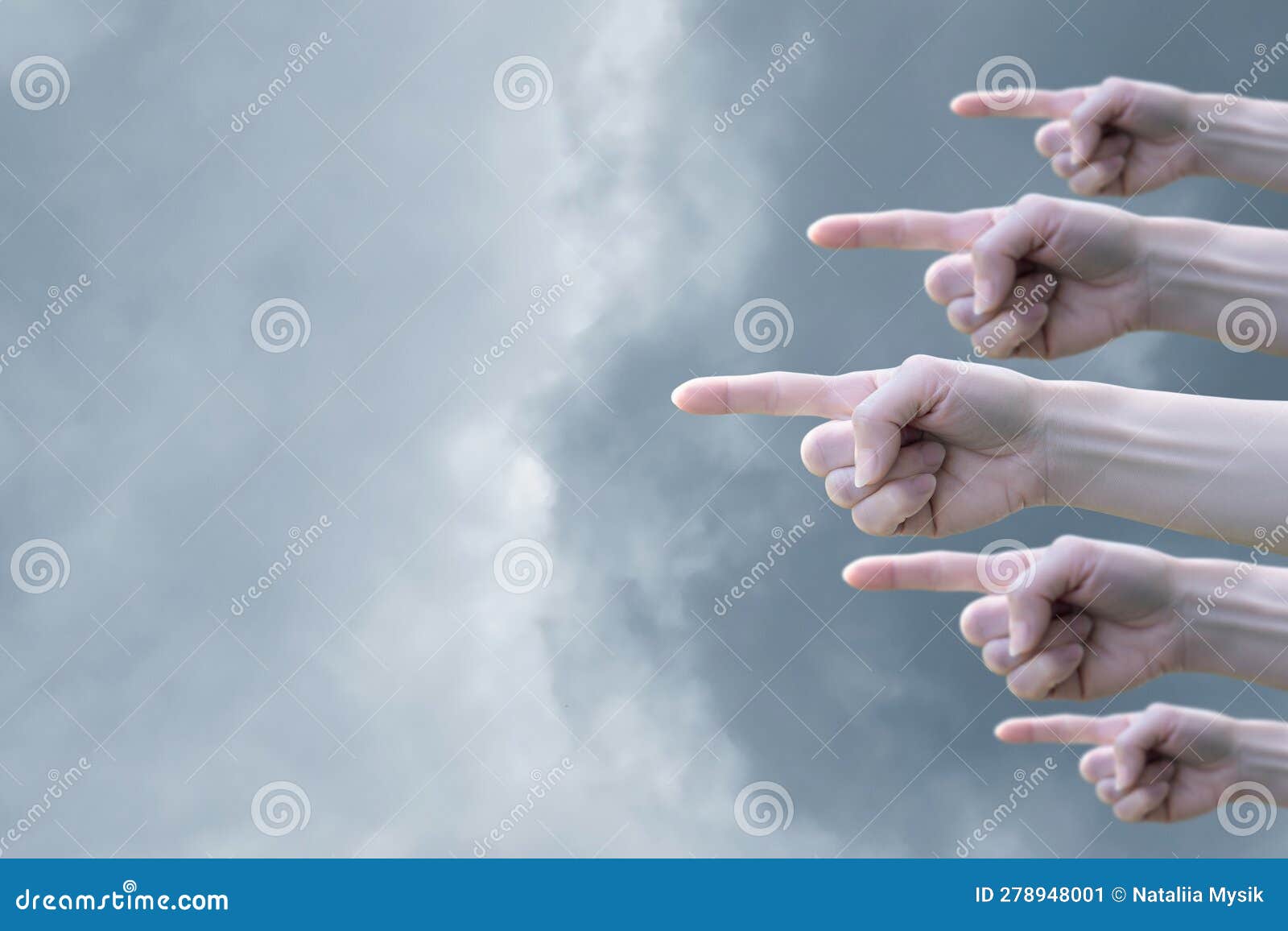 Concept of the Direction Signs with Hands Stock Image - Image of male ...