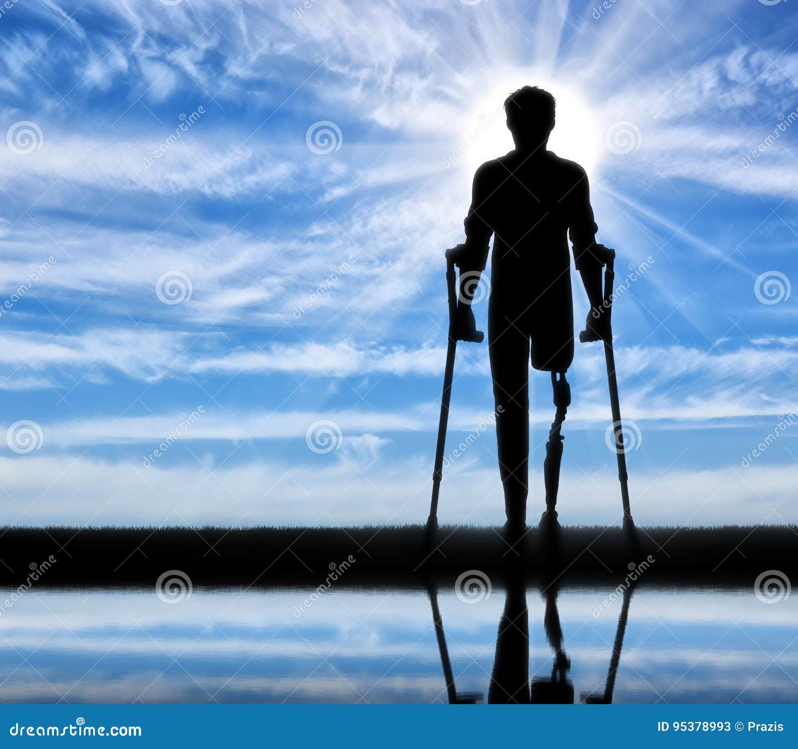 Concept of Disability, Prosthetic Leg Stock Image - Image of help ...