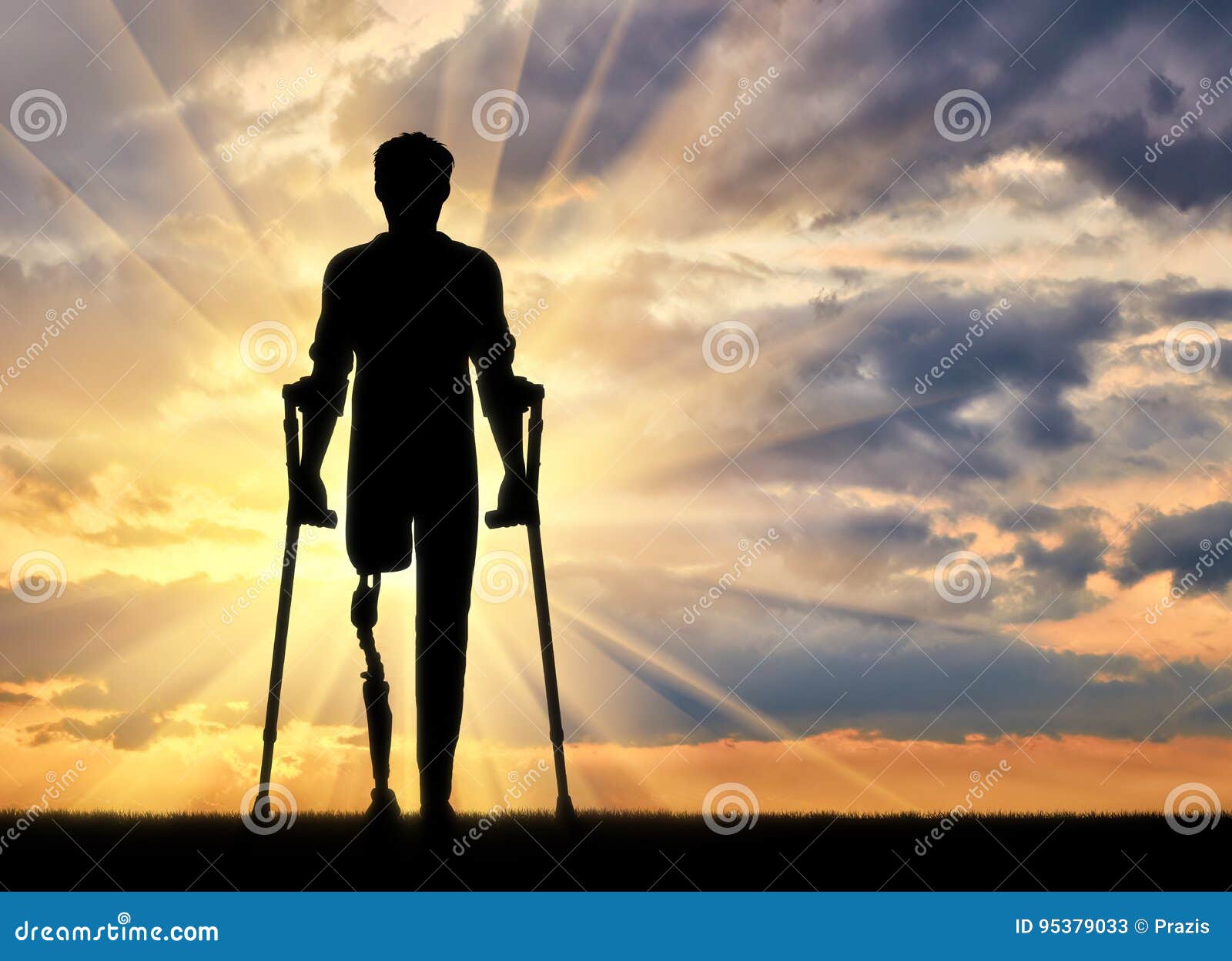 Concept of Disability, Prosthetic Leg Stock Image - Image of people ...