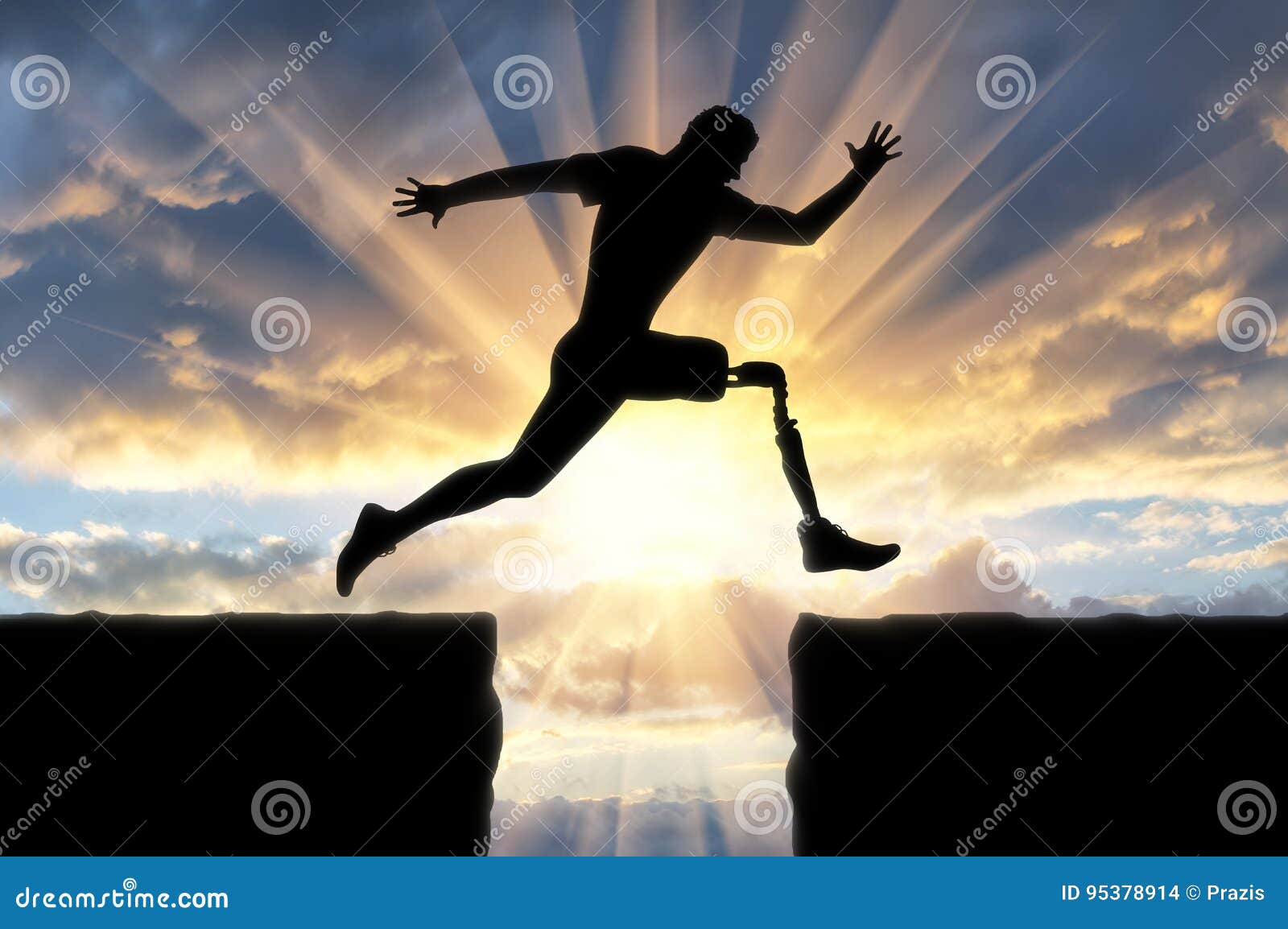 Concept of Disability, Prosthetic Leg Stock Photo - Image of people ...