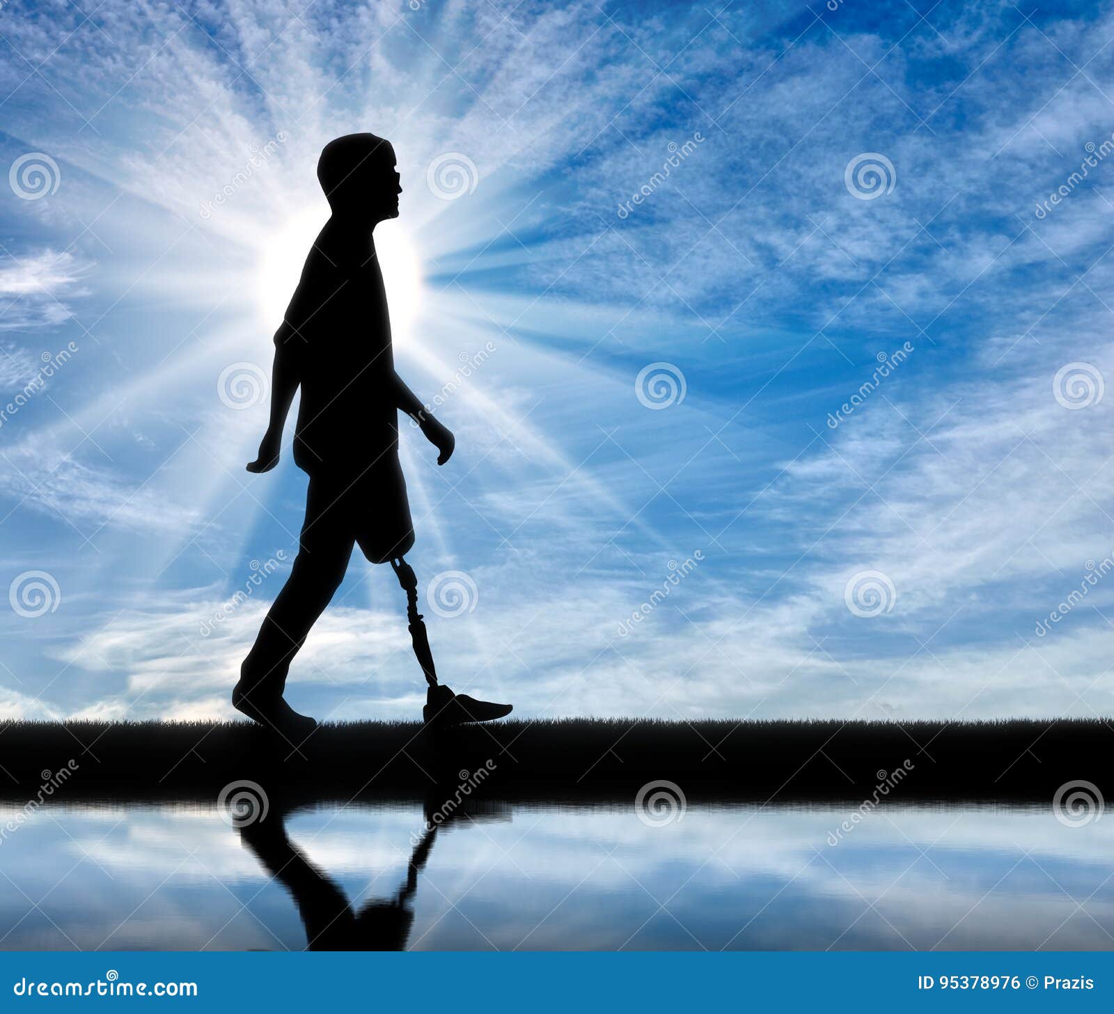 Concept of Disability, Prosthetic Leg Stock Photo - Image of overcoming ...