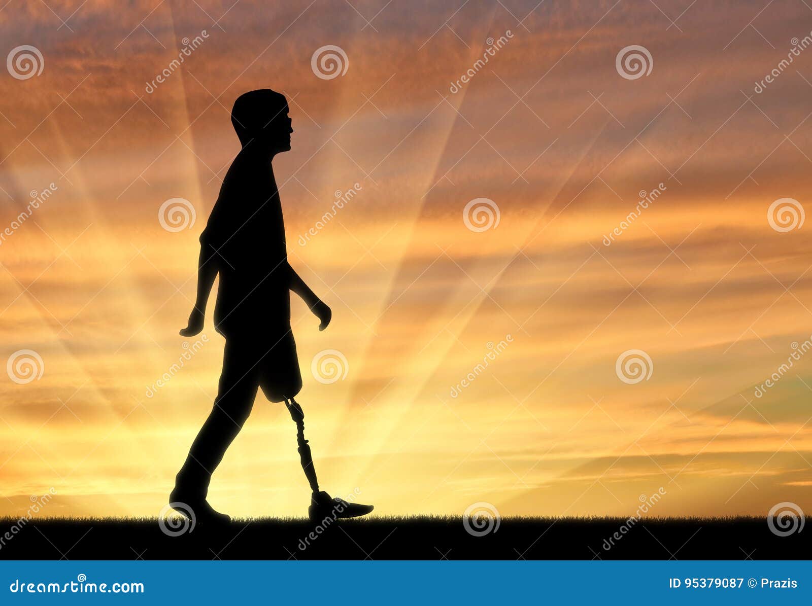 Concept of Disability, Prosthetic Leg Stock Image - Image of help ...