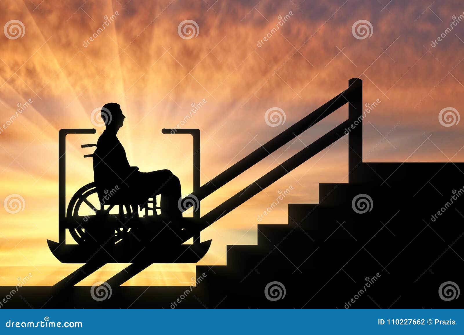 Concept Disabled Lift, Elevator, Handicap Stock Photo - Image of ...