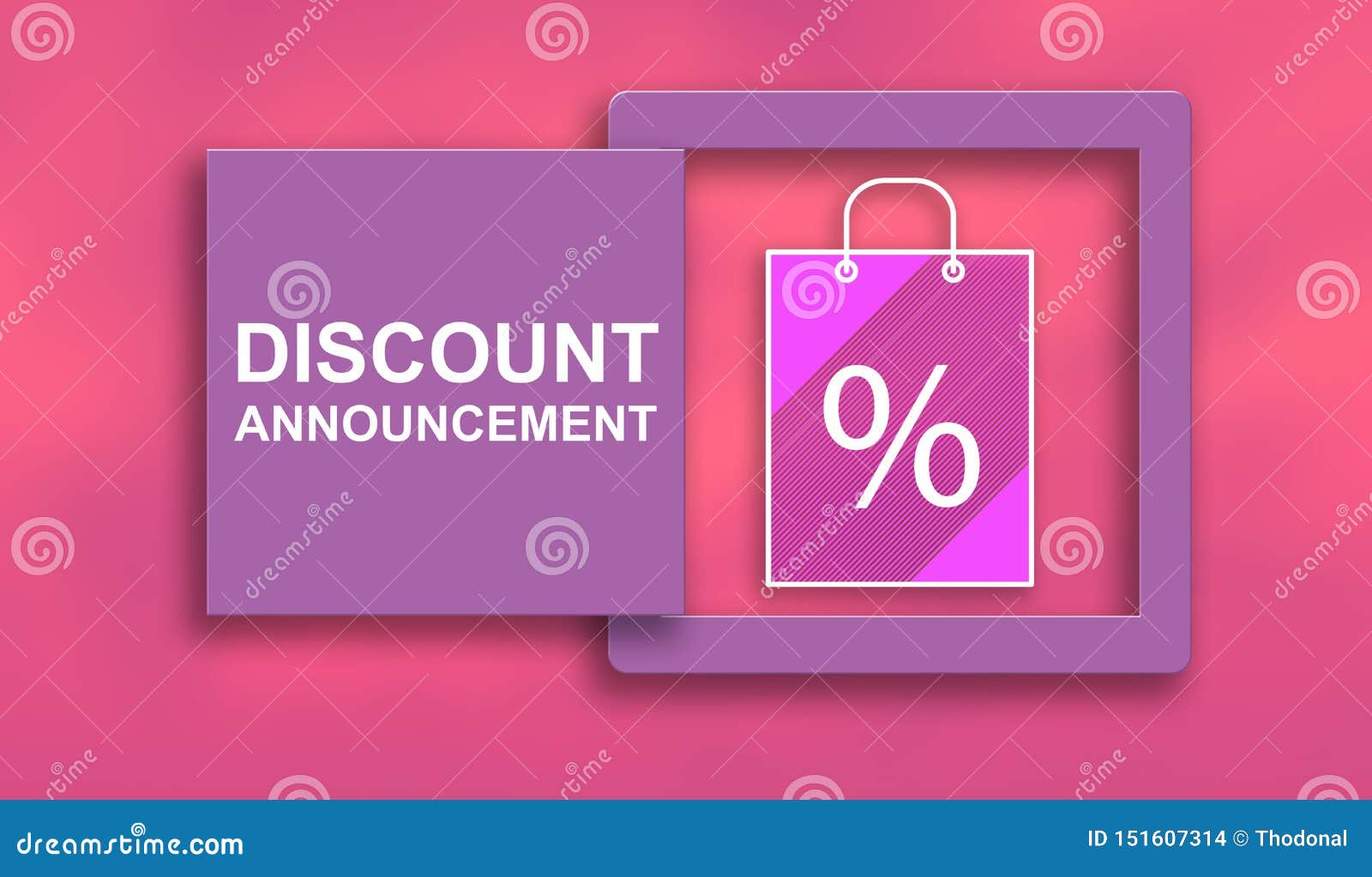 Concept of Discount Announcement Stock Illustration - Illustration of ...