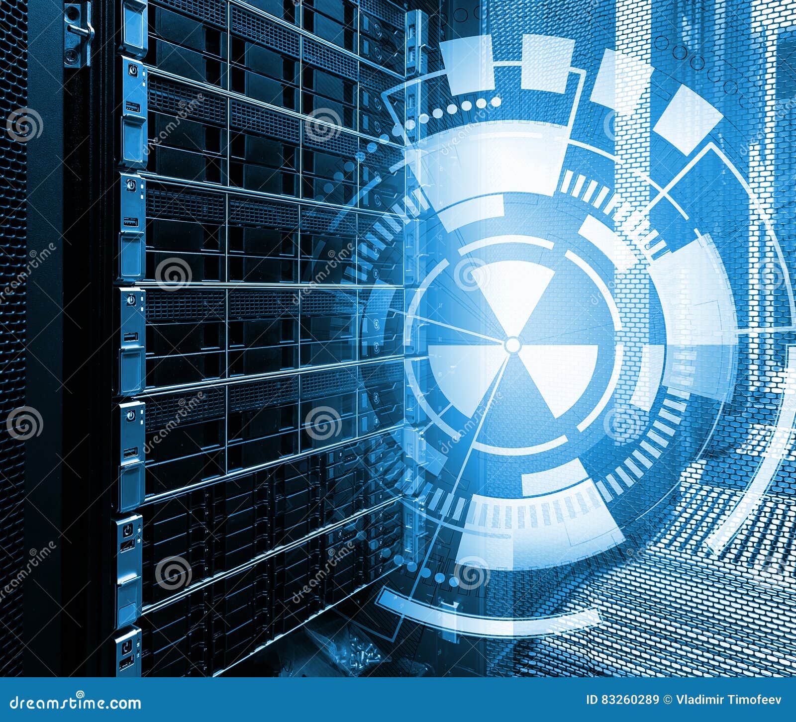 Concept Of Disk Storage Data Center. Information Technology And ...