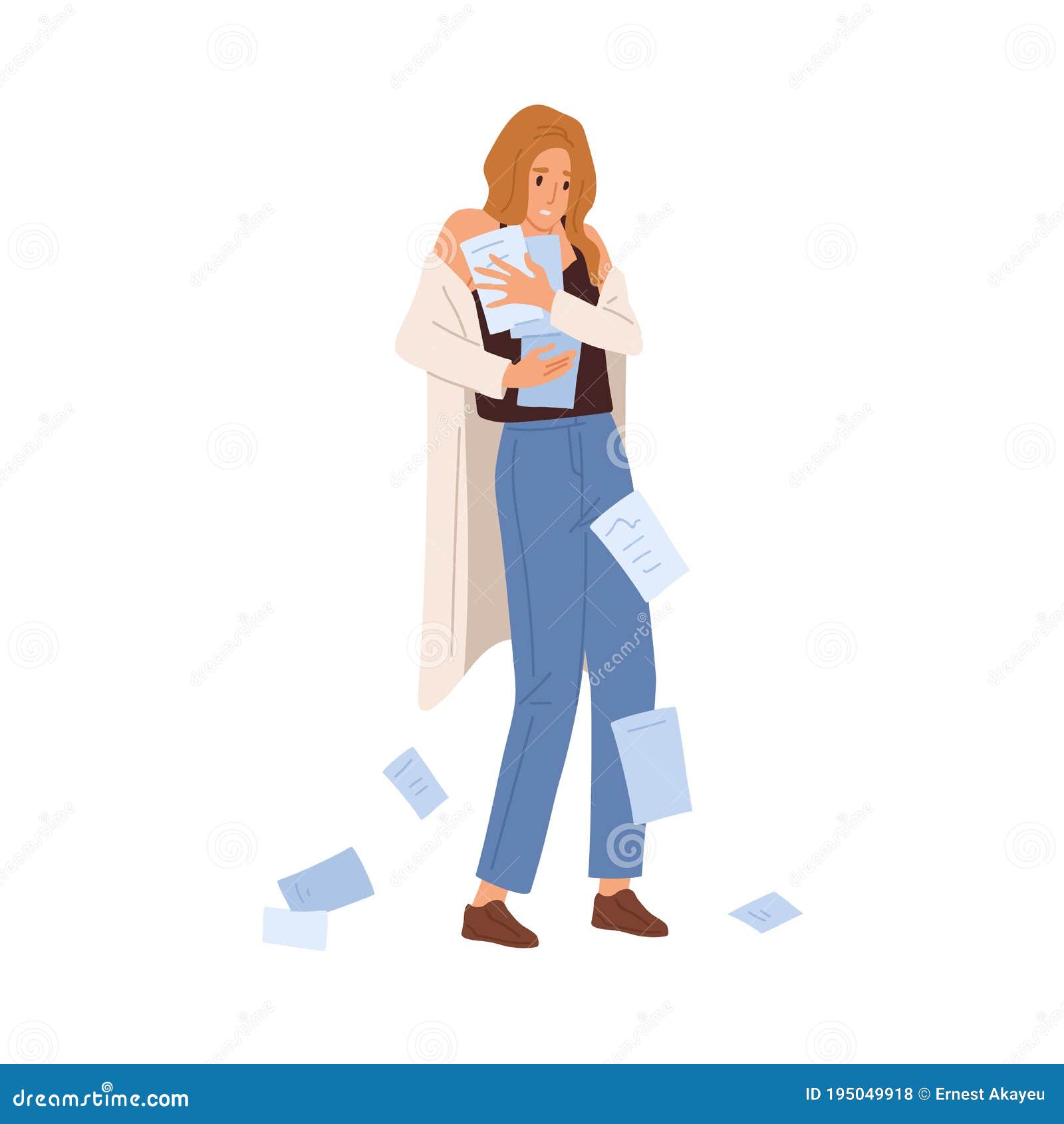 Concept Of Distraction, Overworking, Stress And Work Fatigue. Confused ...