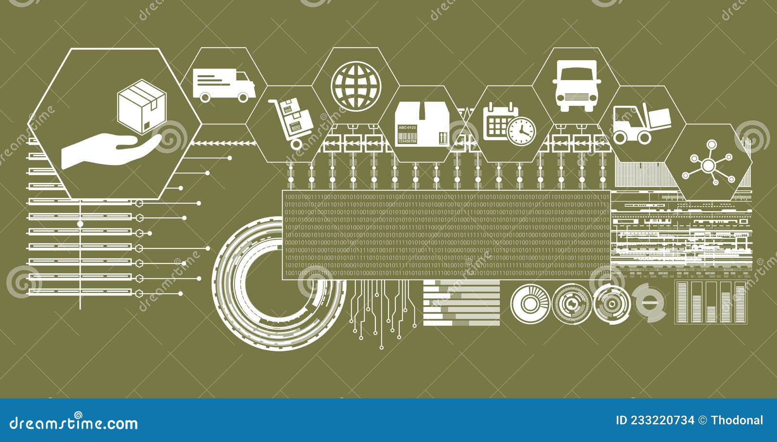 Concept of distribution stock illustration. Illustration of fast ...