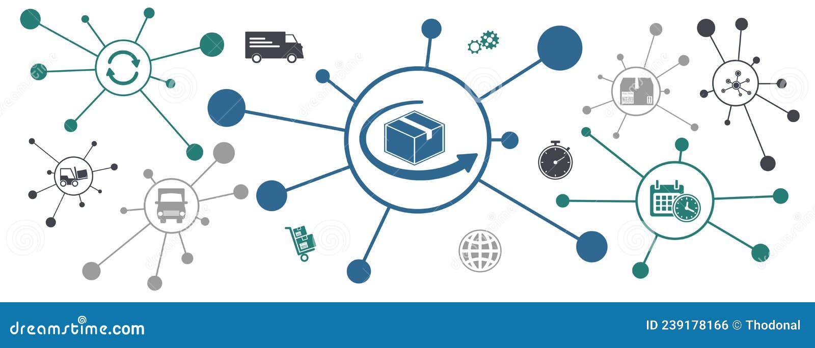 Concept of distribution stock illustration. Illustration of handling ...