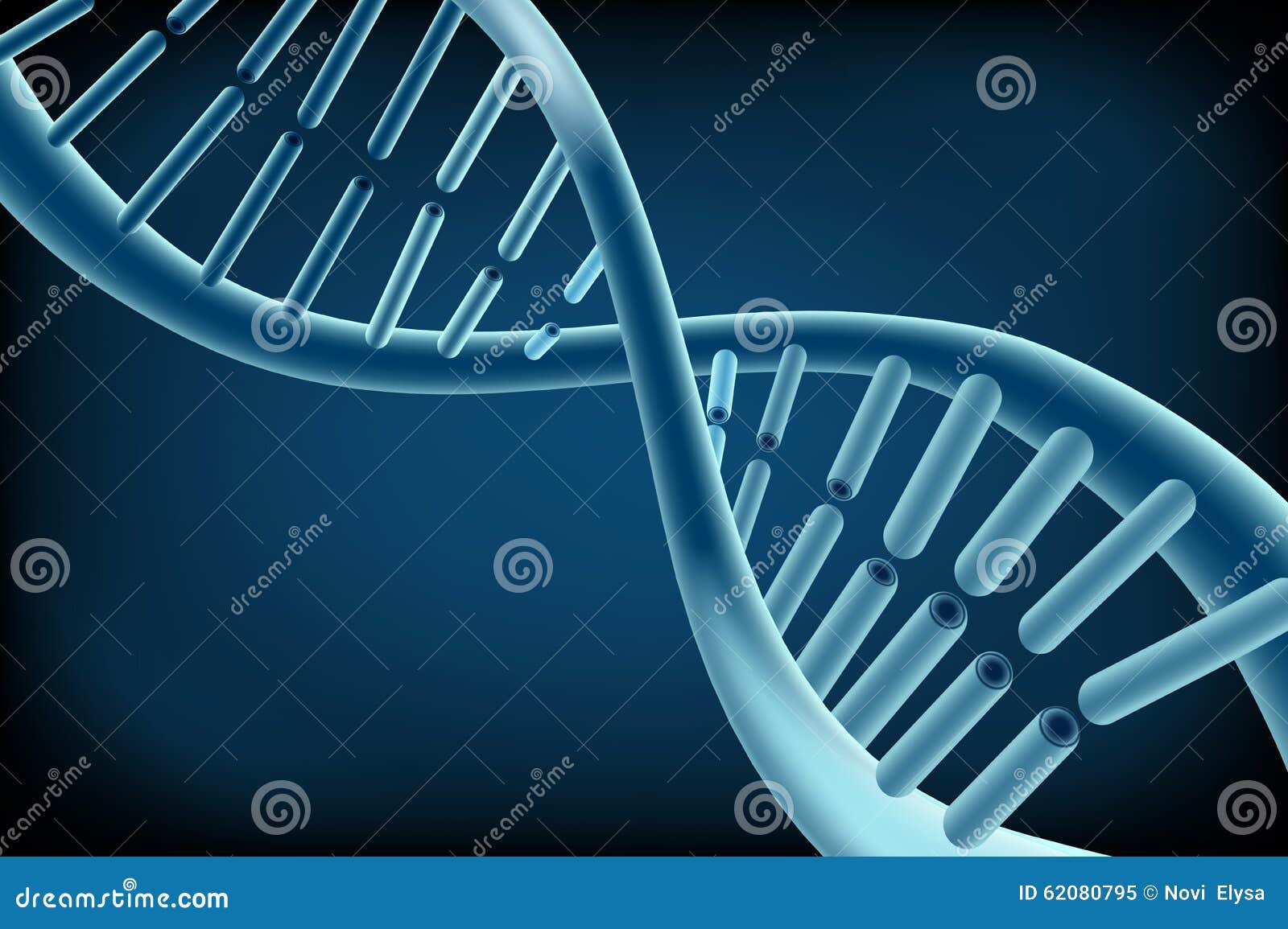 Concept Dna on Blue Background Stock Vector - Illustration of gene ...