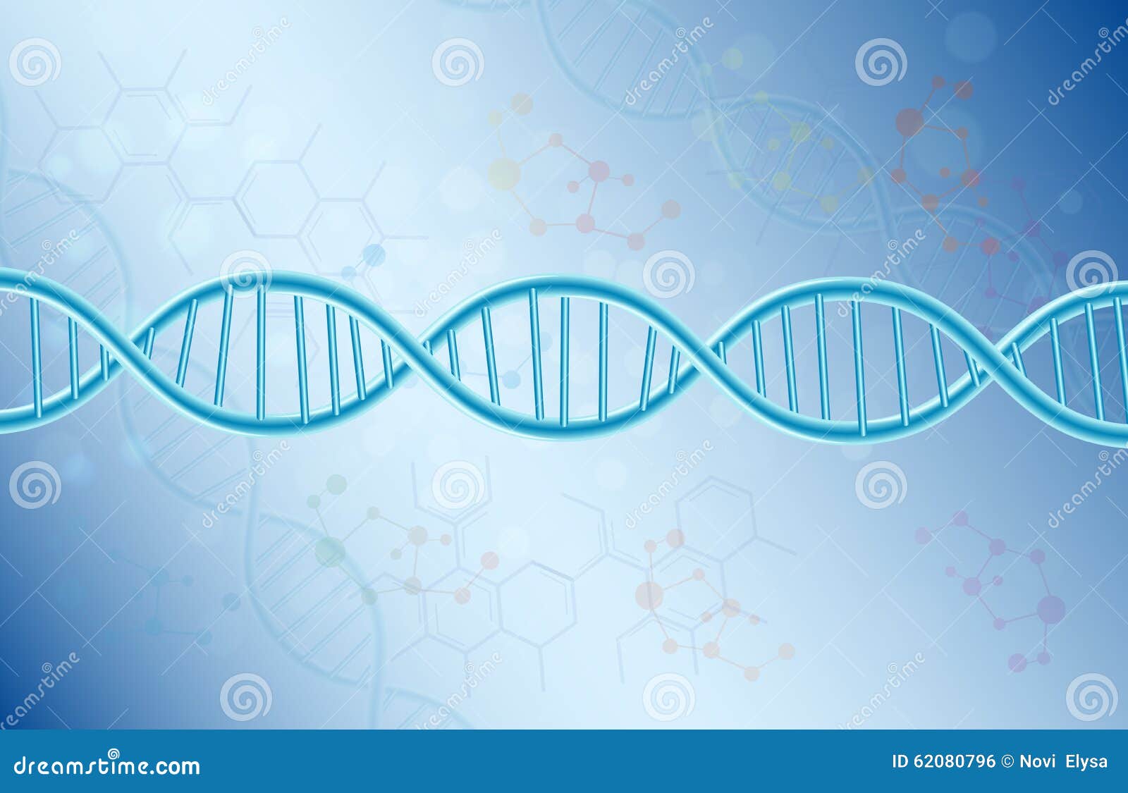 Concept Dna on Blue Background Stock Vector - Illustration of ...