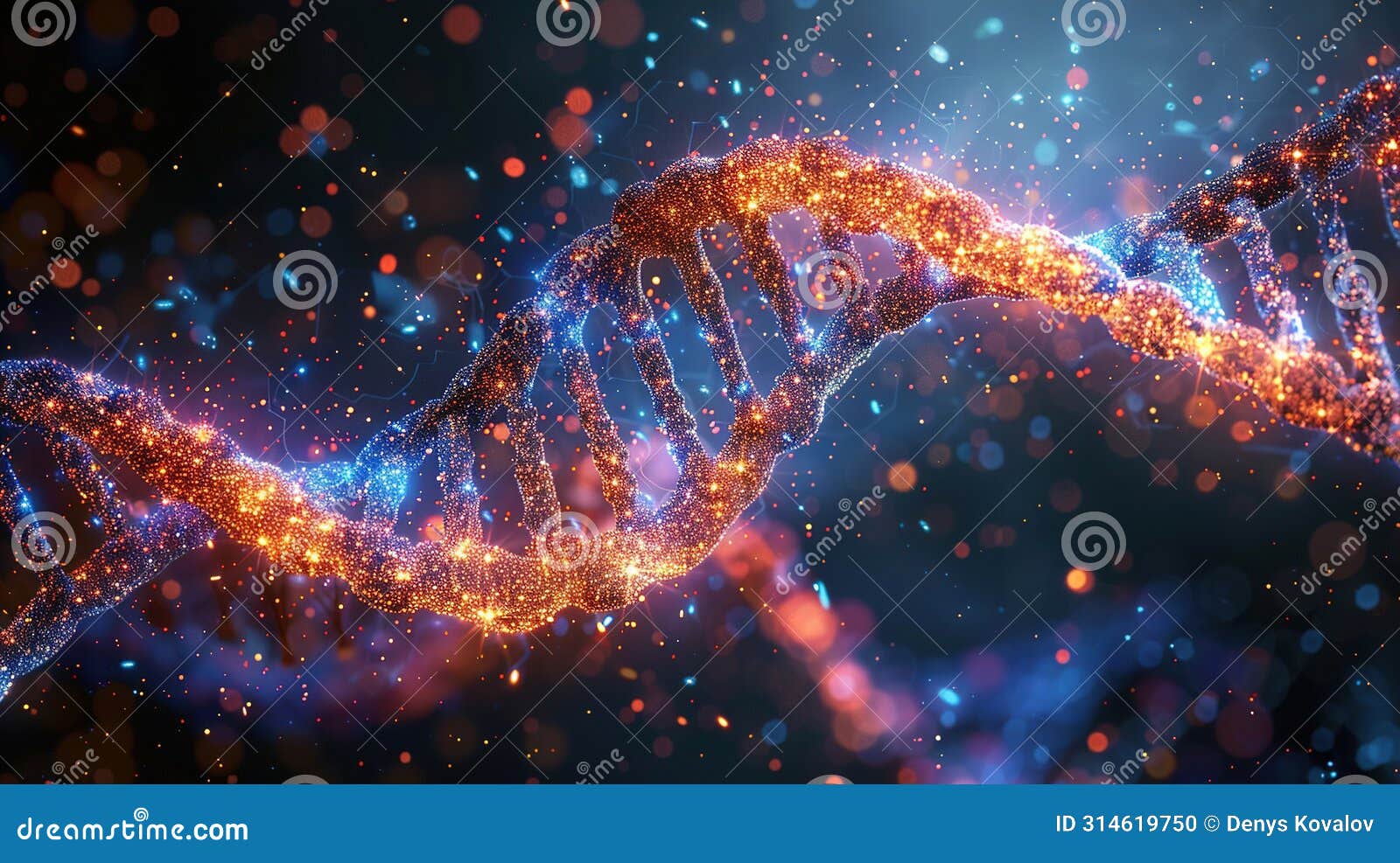 The Concept of DNA Helix Image. Big Data in Human Code. Aesthetic ...